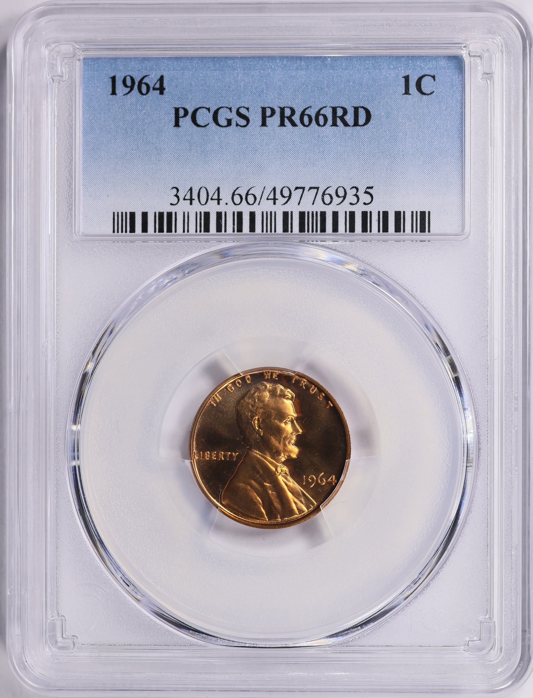 1964 Lincoln Cent PCGS Proof-66 RD (Item 1688519) | GreatCollections Coin Auctions