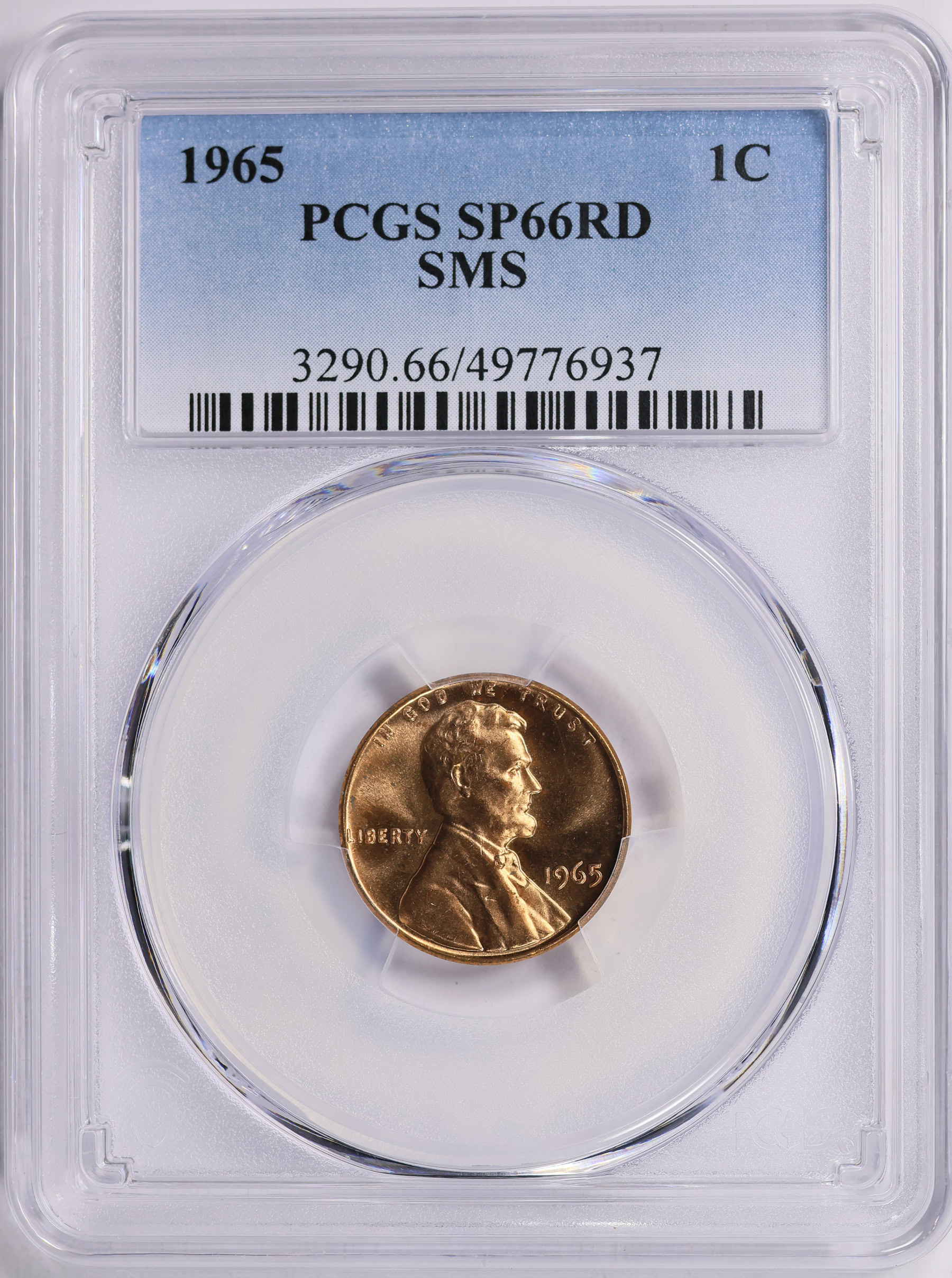 1965 Lincoln Cent SMS PCGS SP-66 RD (Item 1688521) | GreatCollections ...