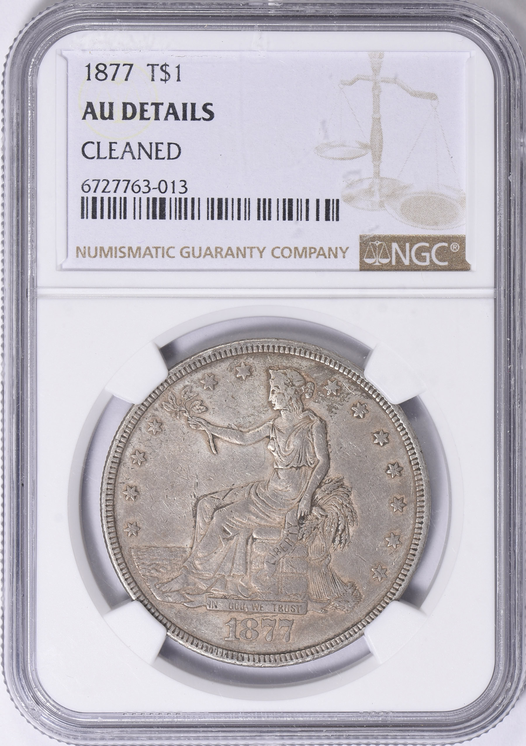 1877 Trade Silver Dollar NGC AU Details (Item 1688771 ...