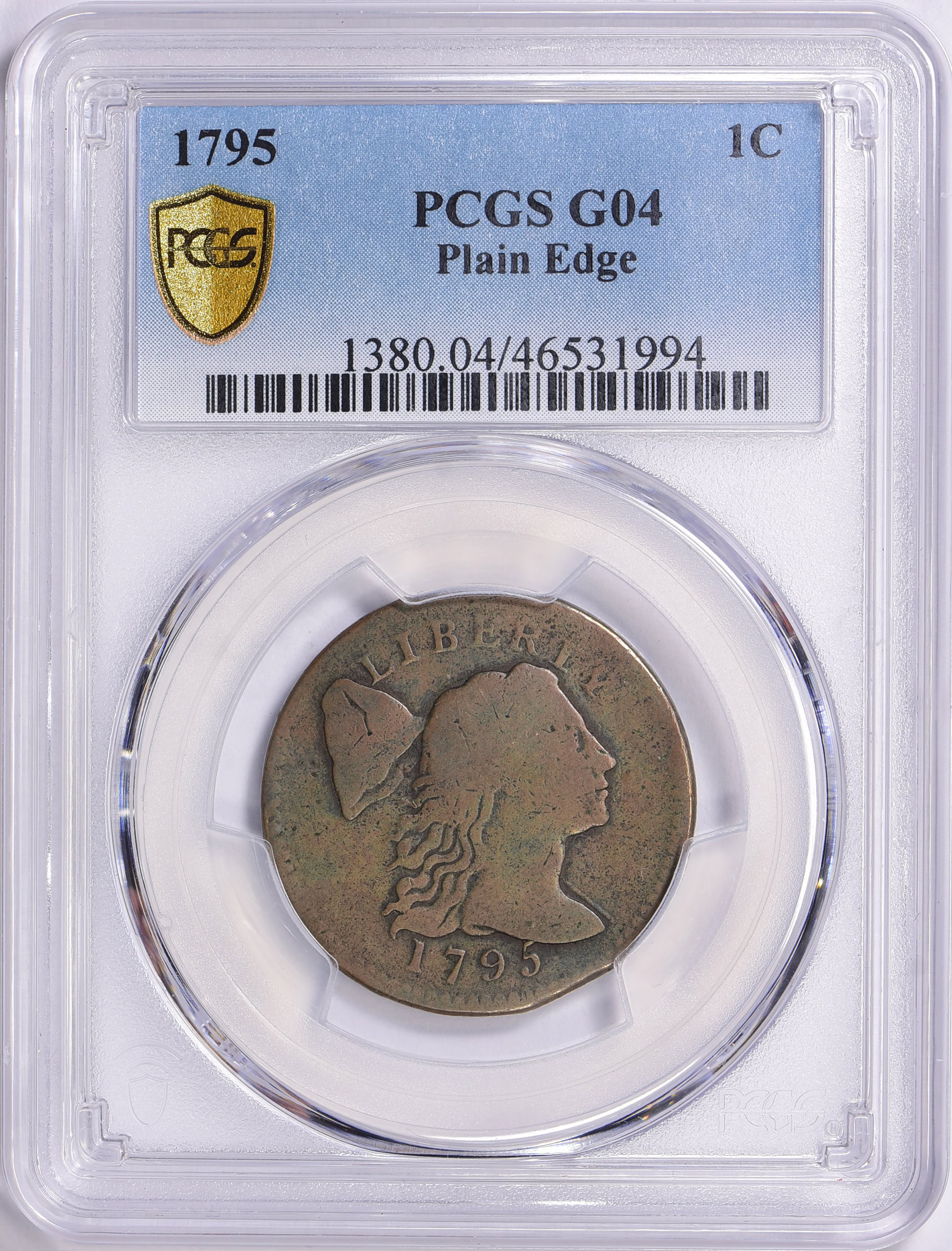 1795 Liberty Cap Cent Plain Edge PCGS G-04 BN (Item 1688994 ...