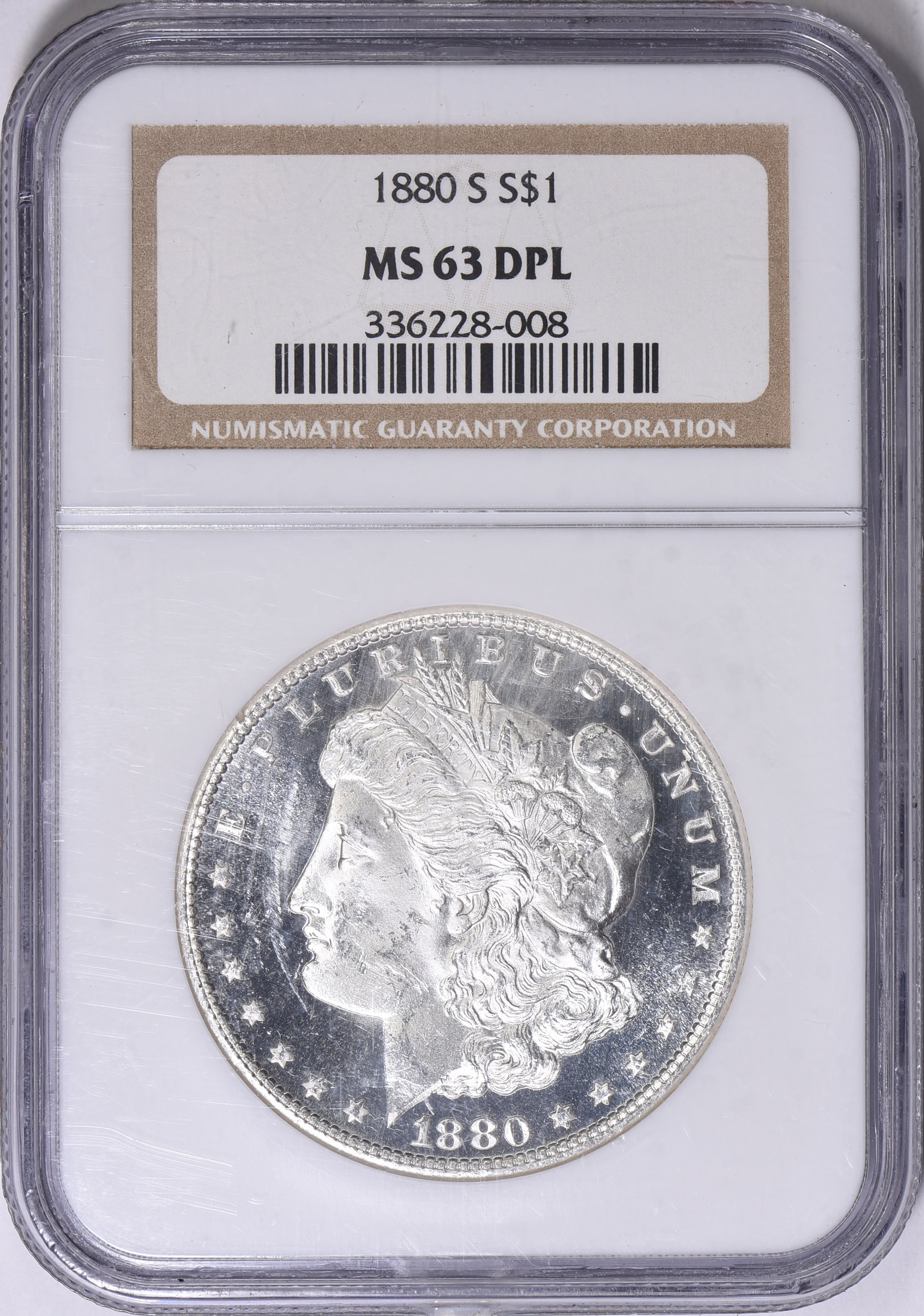 1880-S Morgan Silver Dollar NGC MS-63 DMPL (Item 1689291) | GreatCollections Coin Auctions