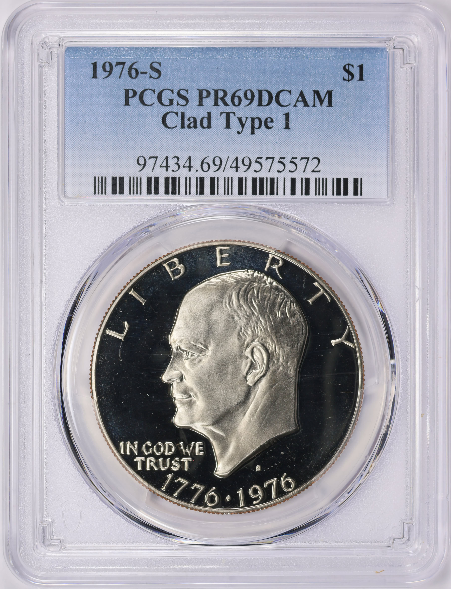 1976-S Eisenhower Dollar Clad Type 1 PCGS Proof-69 DCAM (Item 1689346 ...