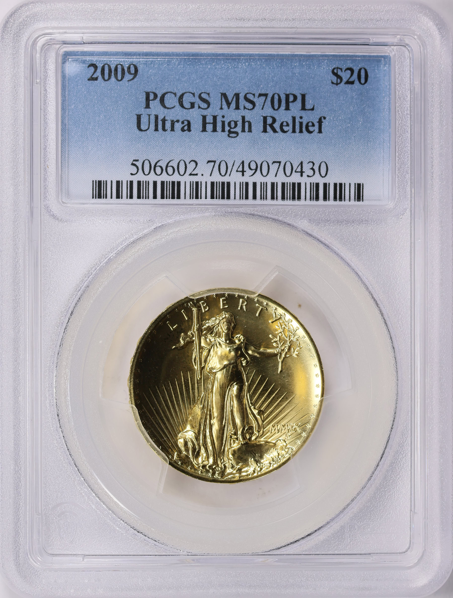 2009 MMIX Ultra High Relief $20 Gold PCGS MS-70 PL (Item 1689628 ...