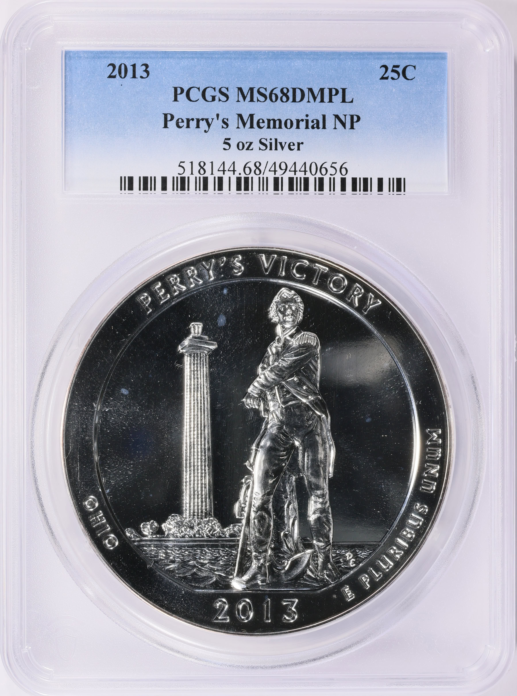 2013 America the Beautiful 5 oz. Silver Quarter Perrys Memorial NP PCGS ...