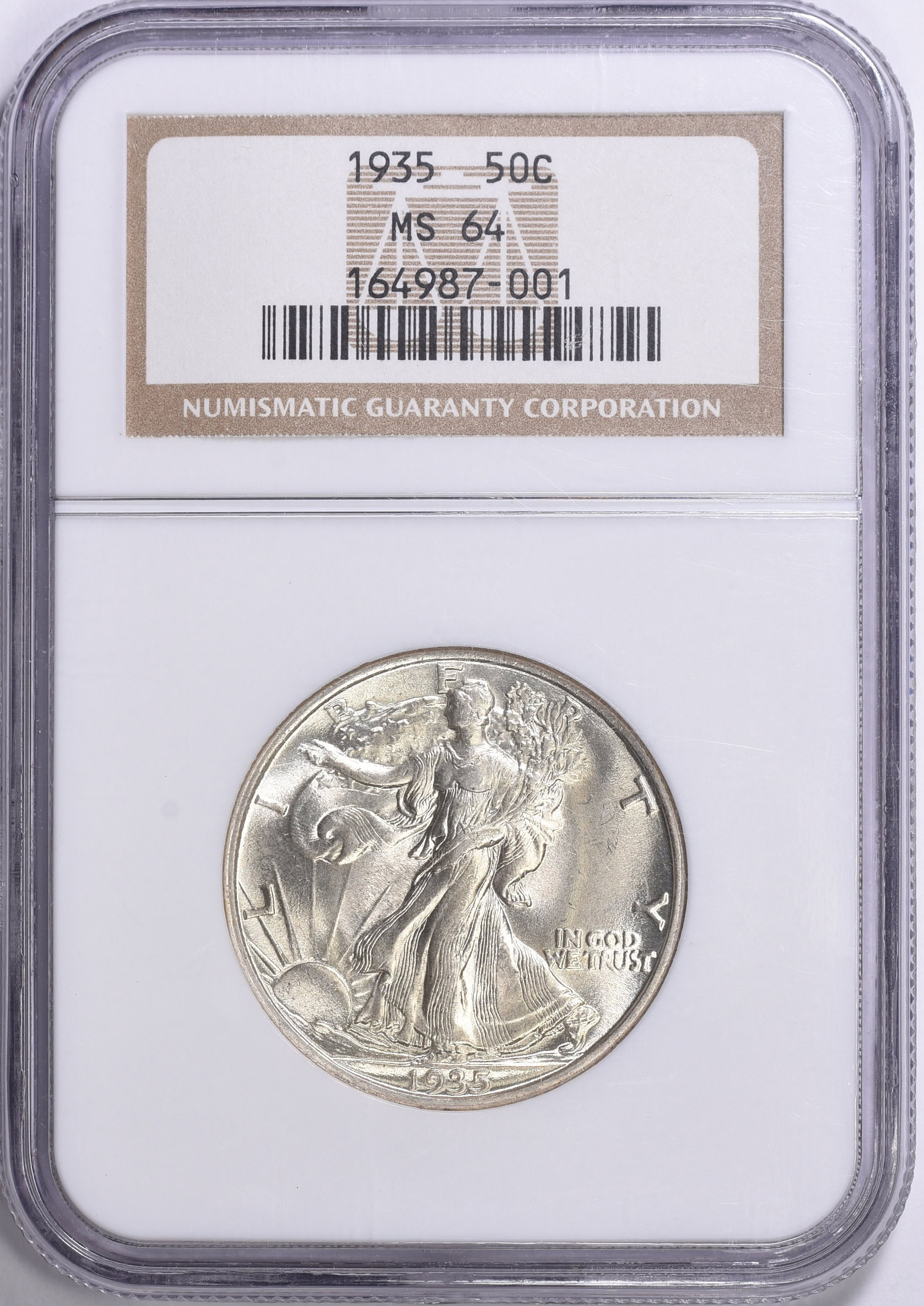 1935 Walking Liberty Half Dollar NGC MS-64 (Item 1689993) | GreatCollections Coin Auctions