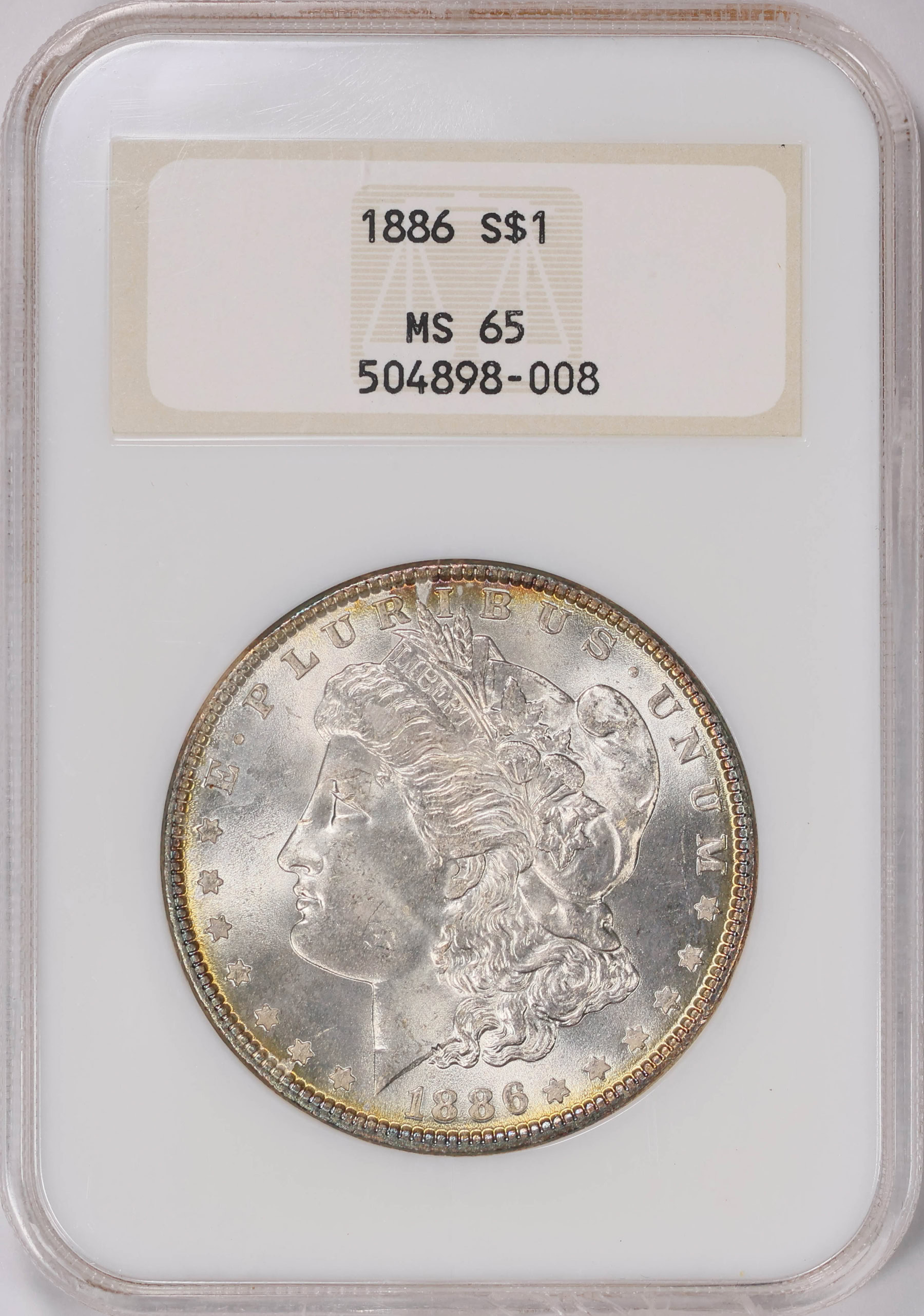 1886 Morgan Silver Dollar NGC MS-65 OH (Toned) (Item 1690142) | GreatCollections Coin Auctions
