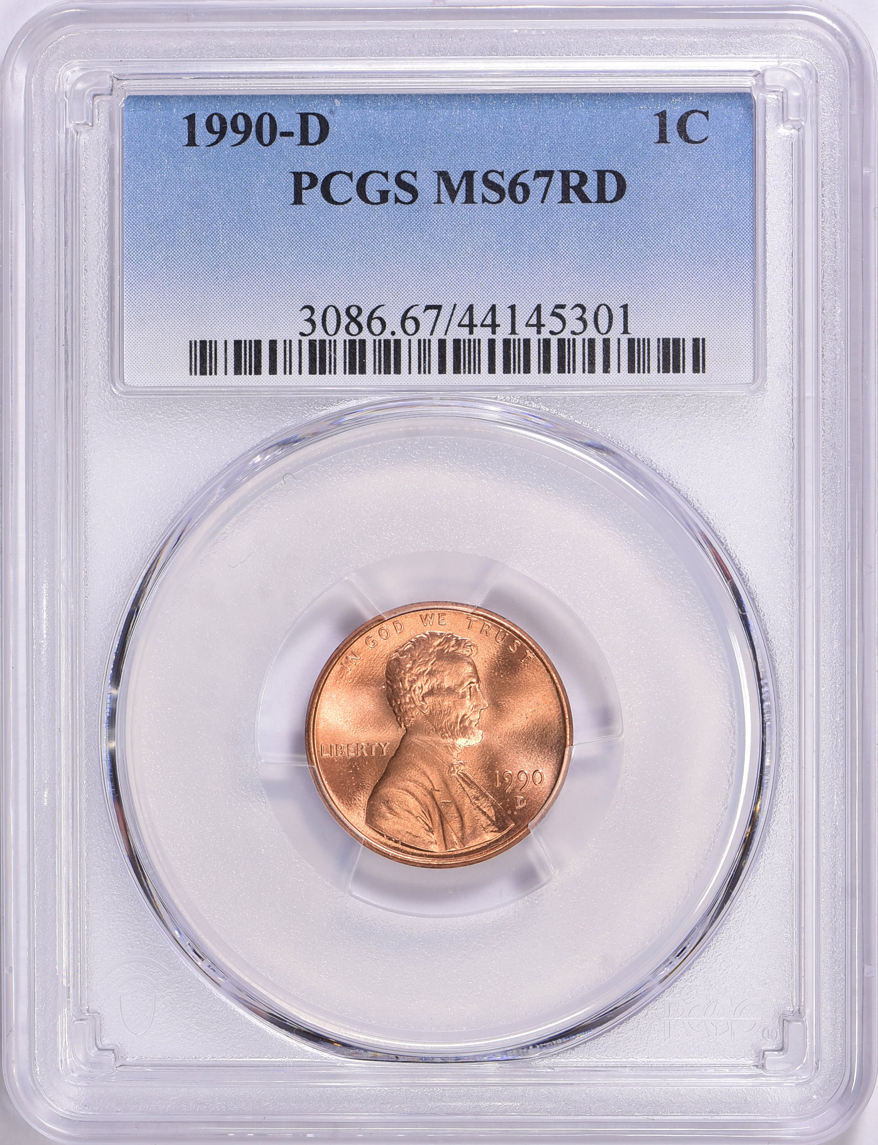 1990-D Lincoln Cent PCGS MS-67 RD (Item 1690479) | GreatCollections ...