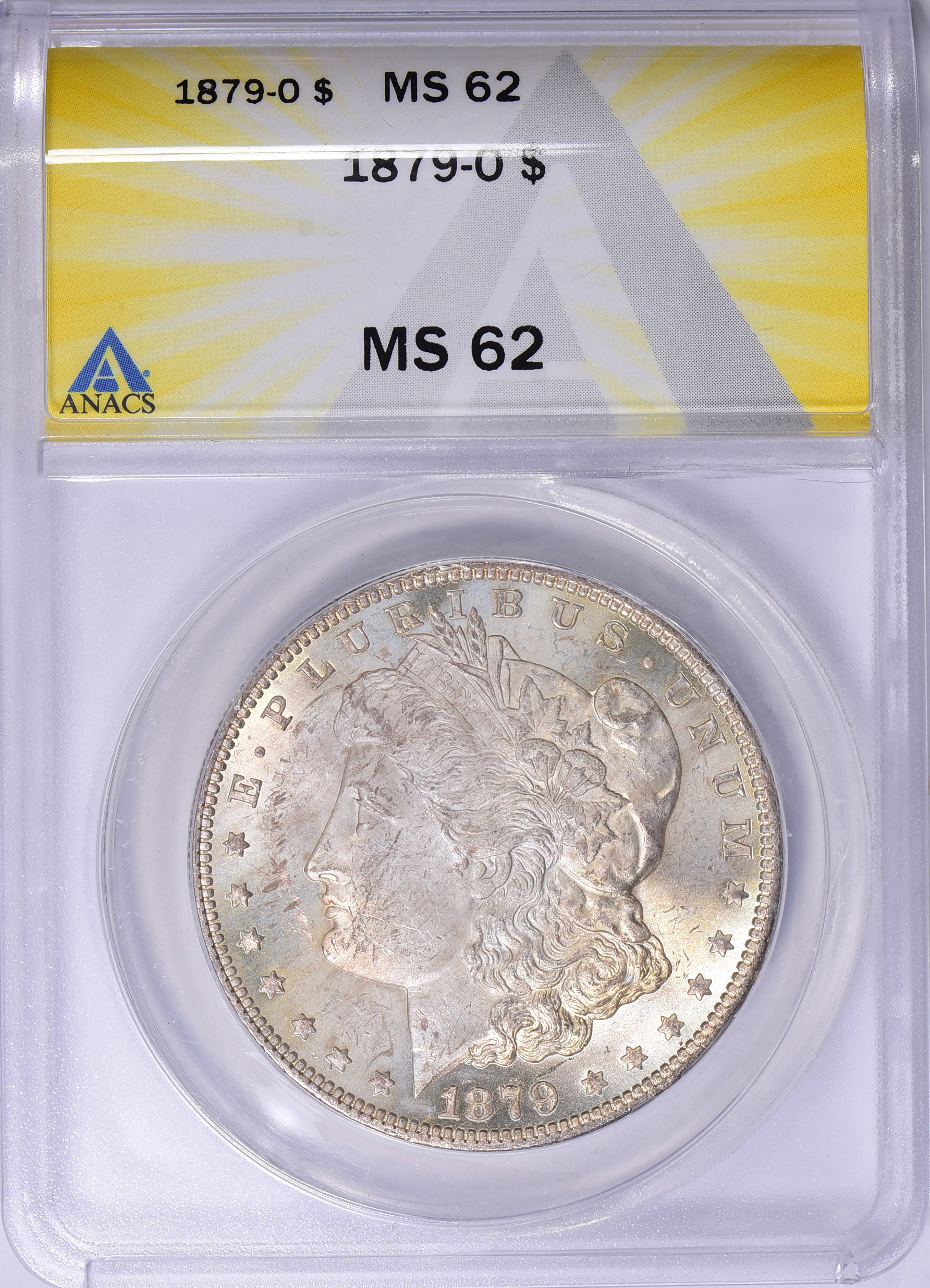 1879-O Morgan Silver Dollar ANACS MS-62 (Toned) (Item 1690678) | GreatCollections Coin Auctions