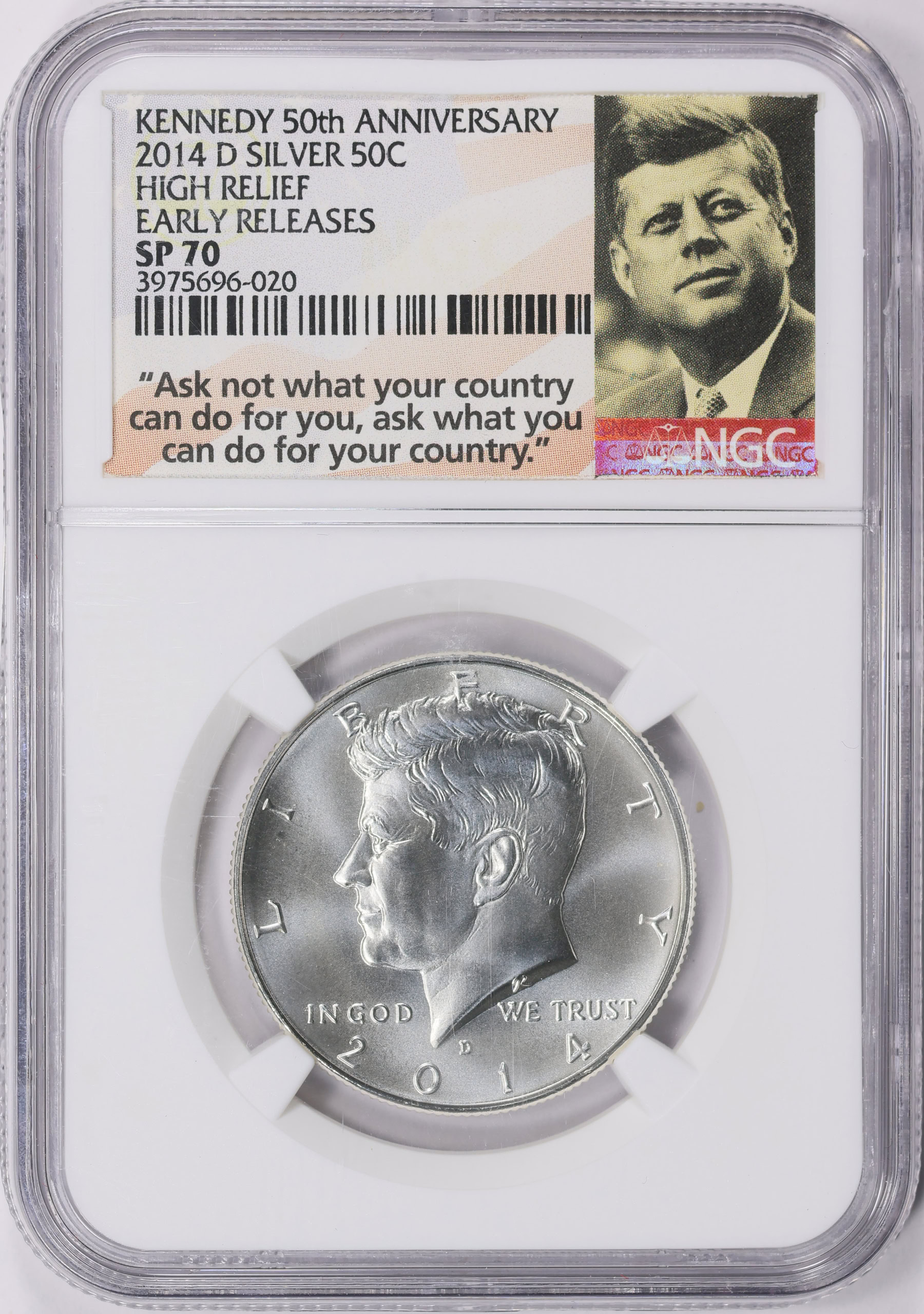 2014-D Kennedy Half Dollar Silver Early Releases 50th Anniversary NGC ...