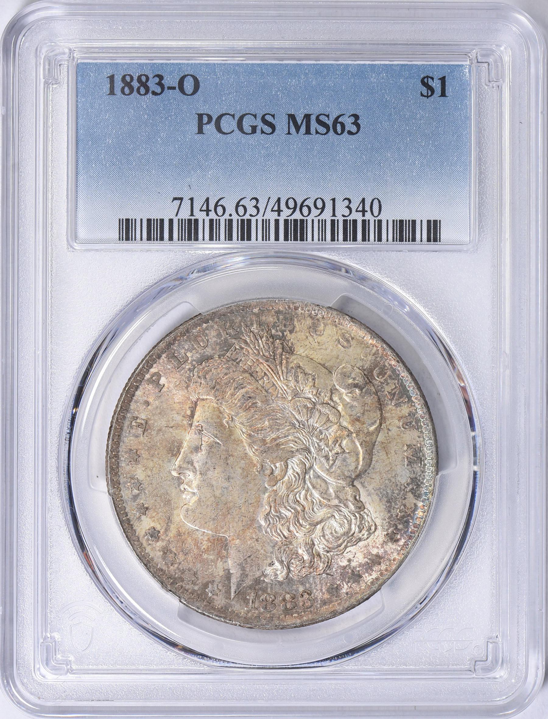 1883-O Morgan Silver Dollar PCGS MS-63 (Toned) (Item 1691652) | GreatCollections Coin Auctions