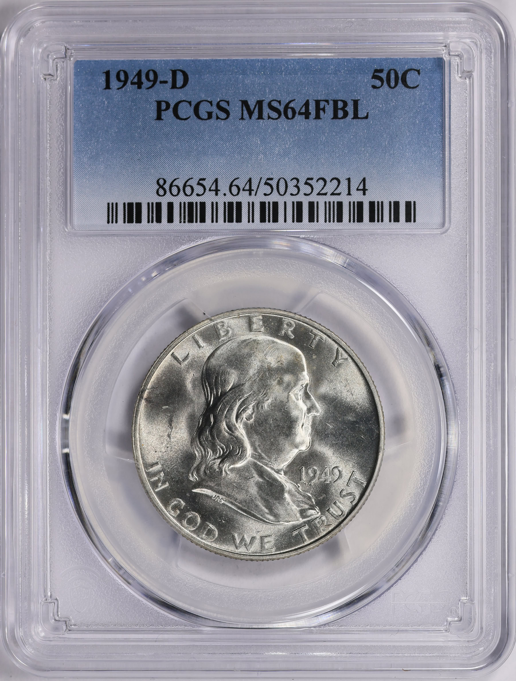 1949-D Franklin Half Dollar PCGS MS-64 FBL (Item 1691739 ...