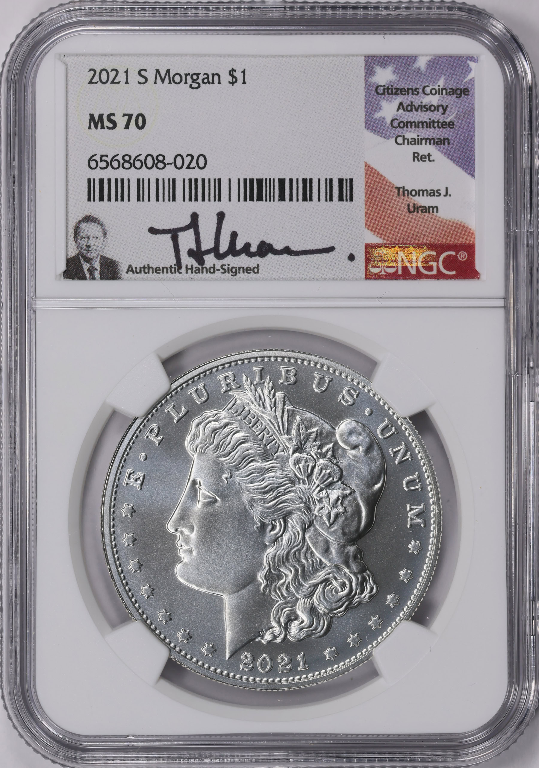 2021-S Morgan Silver Dollar S Privy 100th Anniversary NGC MS-70 (Thomas ...