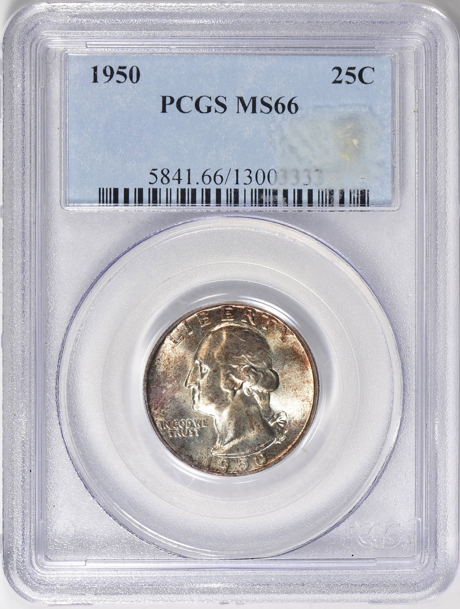 1950 Washington Quarter PCGS MS-66 (Toned) (Item 1692100 ...