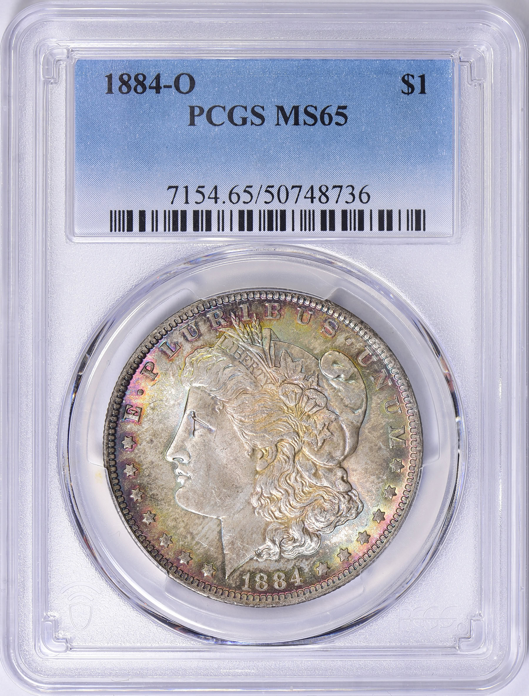 1884-O Morgan Silver Dollar PCGS MS-65 (Toned) (Item 1692424) | GreatCollections Coin Auctions