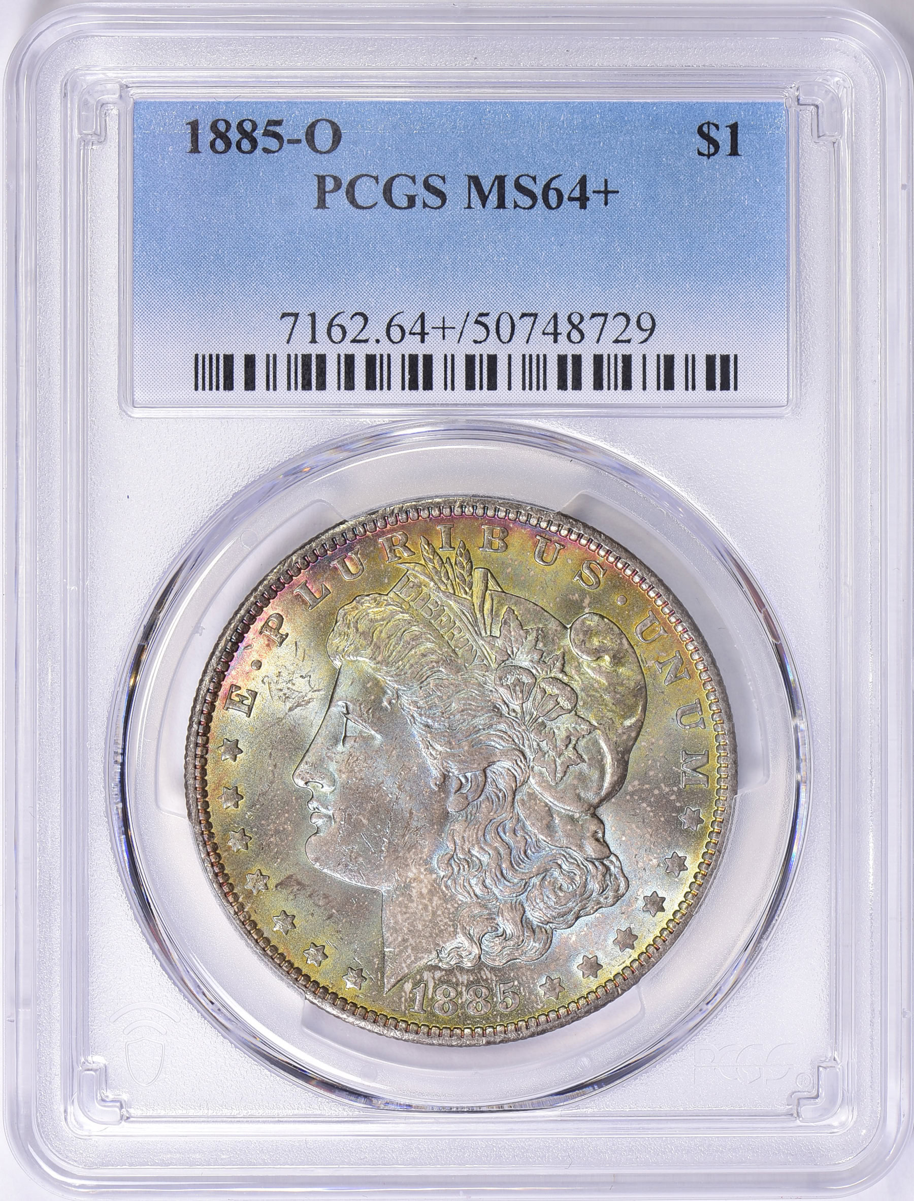 1885-O Morgan Silver Dollar PCGS MS-64+ (Toned) (Item 1692426) | GreatCollections Coin Auctions