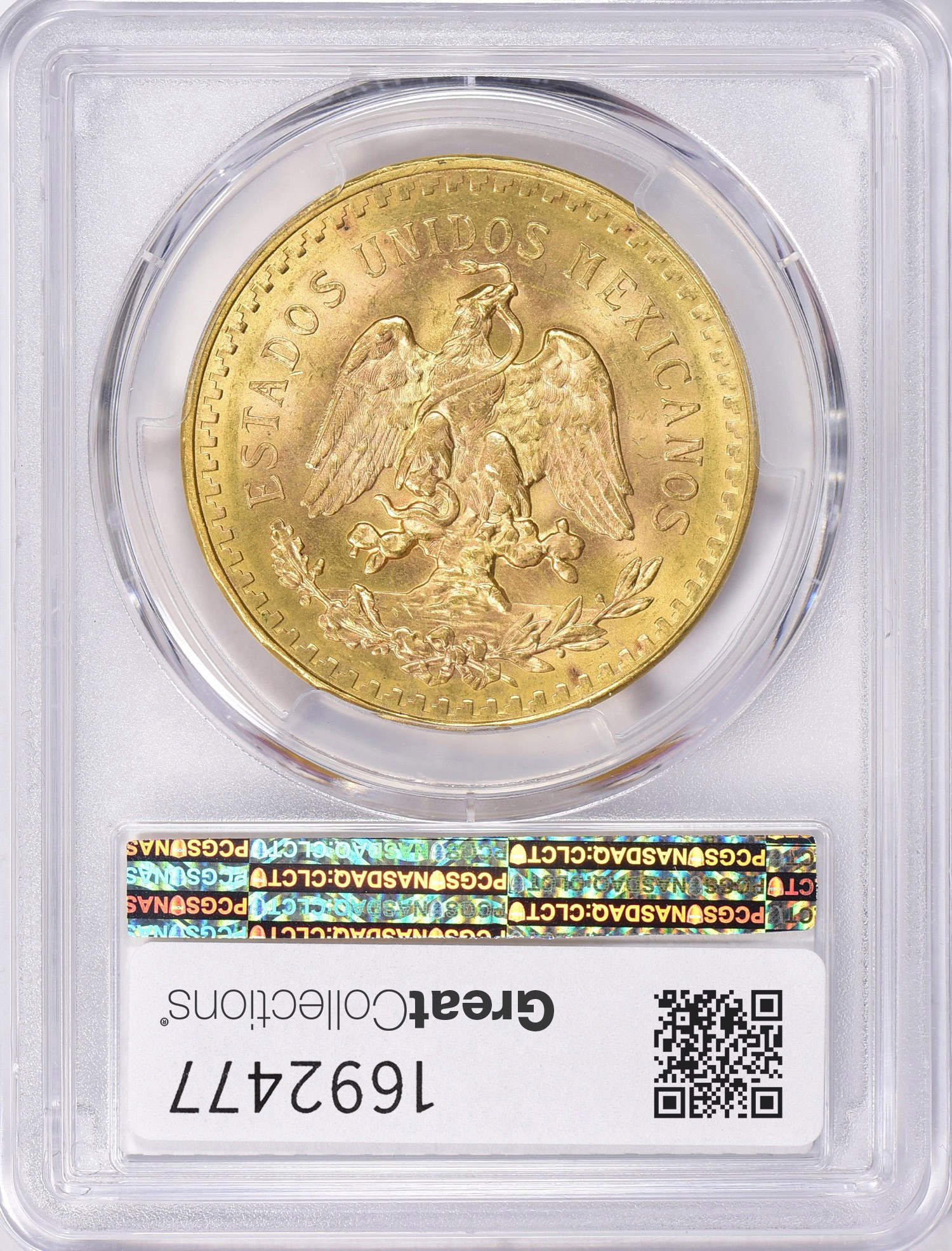 Mexico 1947 Gold 50 Pesos KM-481 PCGS MS-66 (AGW = 1.2057 oz.) (Item 1692477) | GreatCollections ...