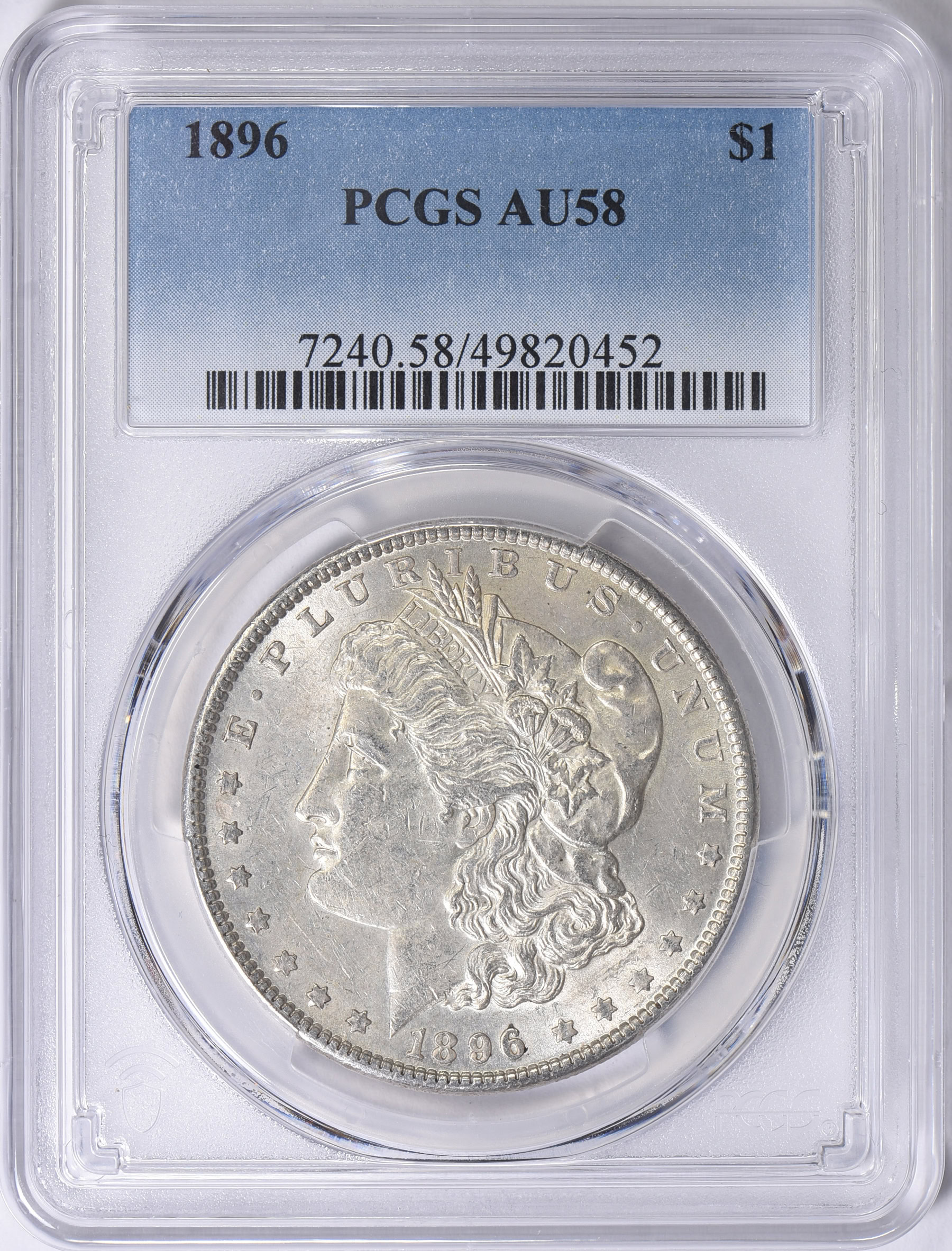 1896 Morgan Silver Dollar PCGS AU-58 (Item 1692493) | GreatCollections Coin Auctions
