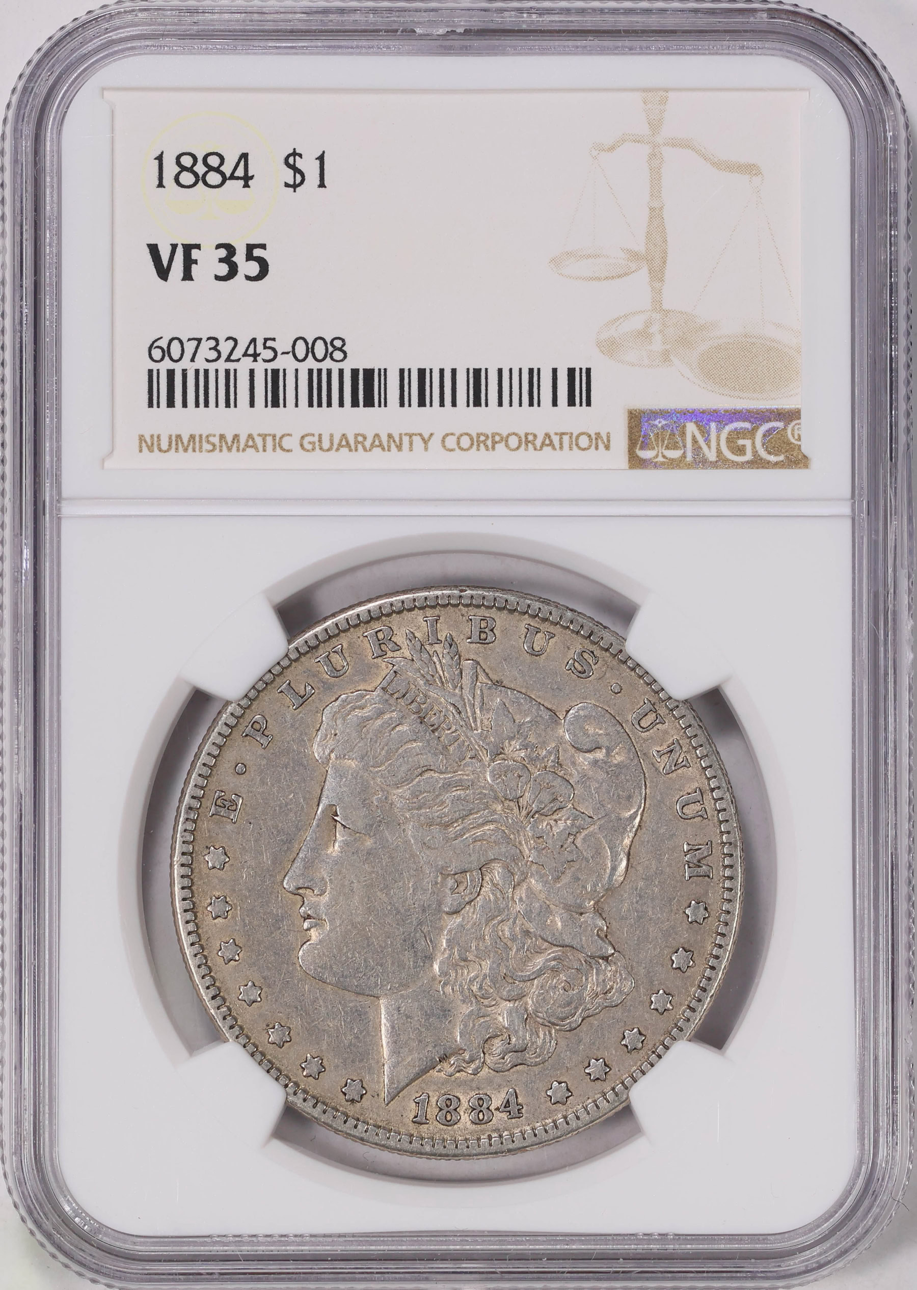 1884 Morgan Silver Dollar NGC VF-35 (Item 1692552) | GreatCollections Coin Auctions