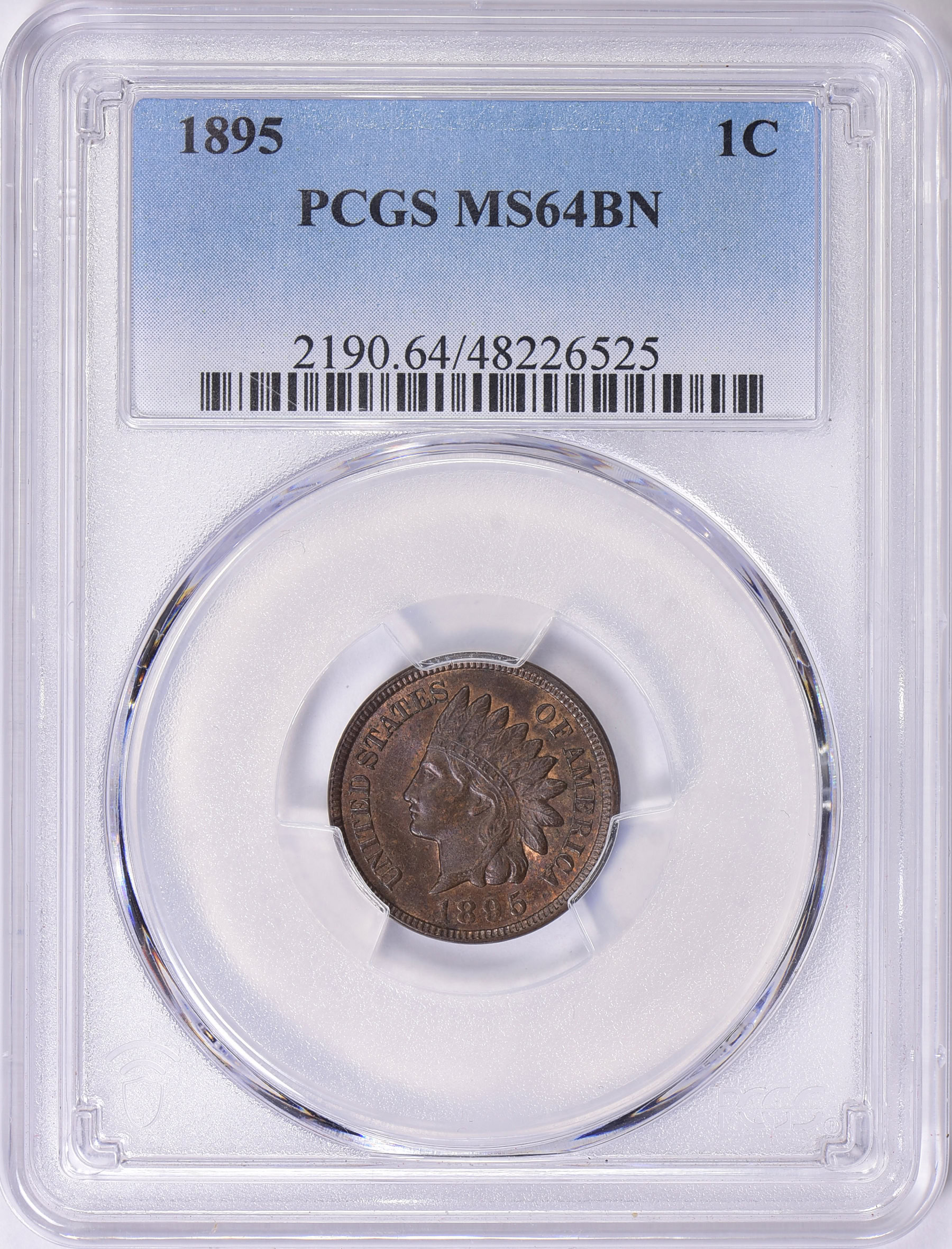 1895 Indian Cent PCGS MS-64 BN (Item 1692619) | GreatCollections Coin Auctions