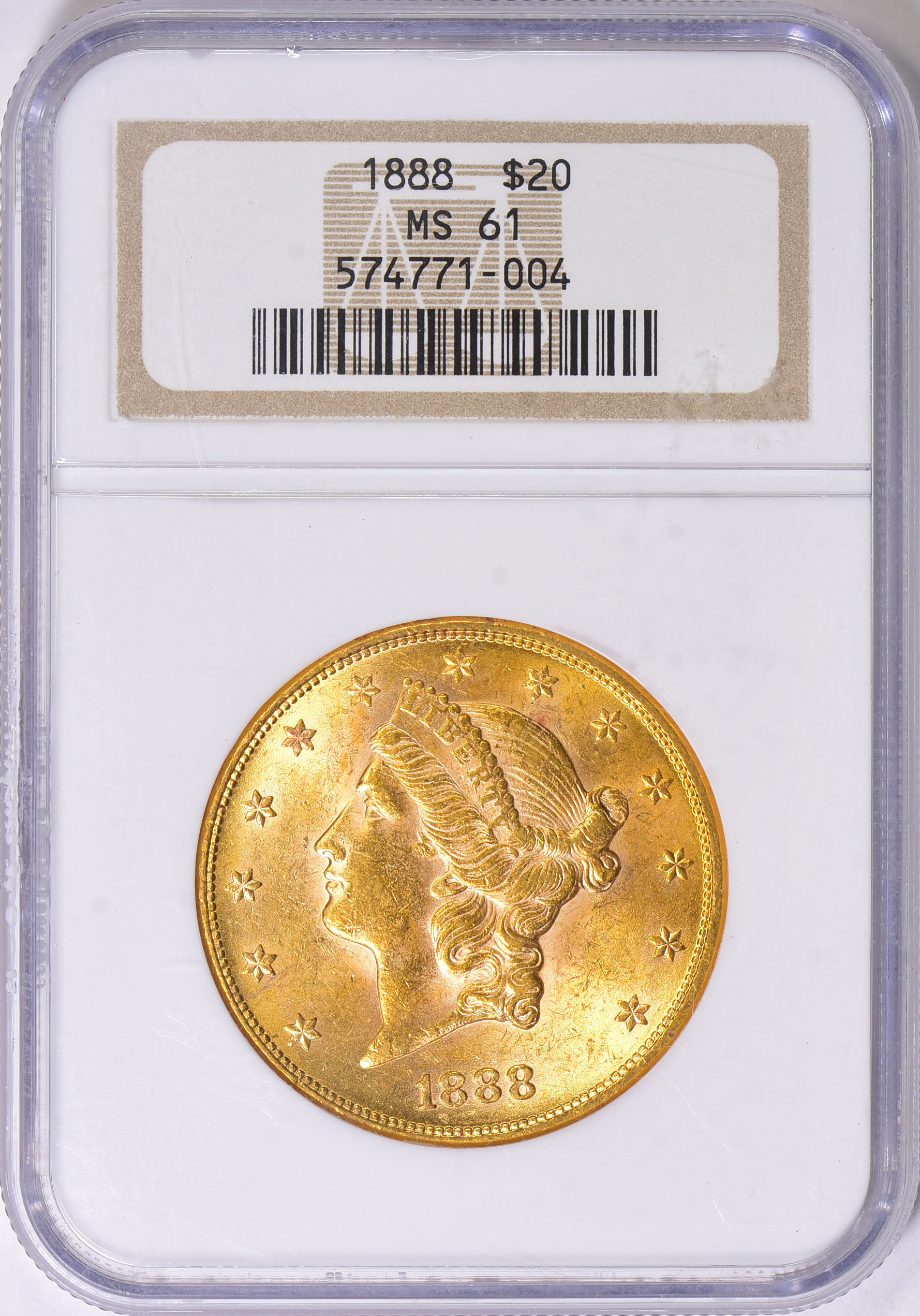 1888 Liberty Gold Double Eagle NGC MS-61 (Item 1692647) | GreatCollections Coin Auctions