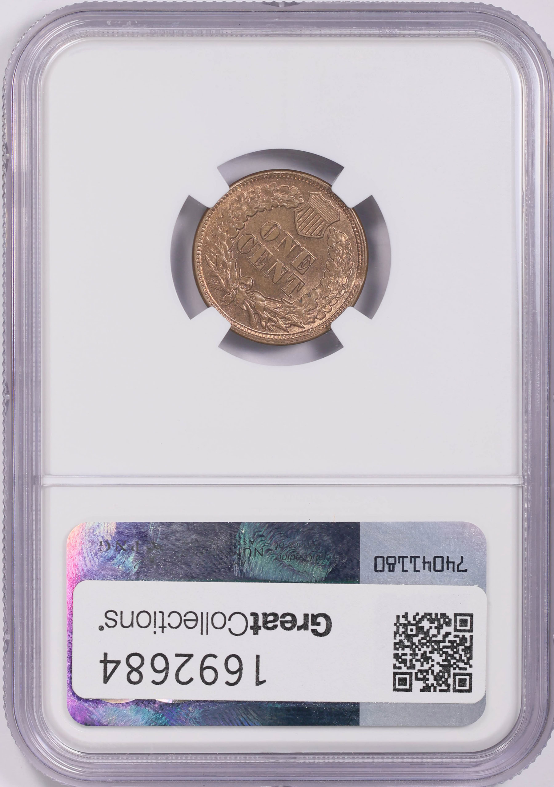 Mint Error 1863 Indian Cent Struck on Defective Planchet With Rotated ...