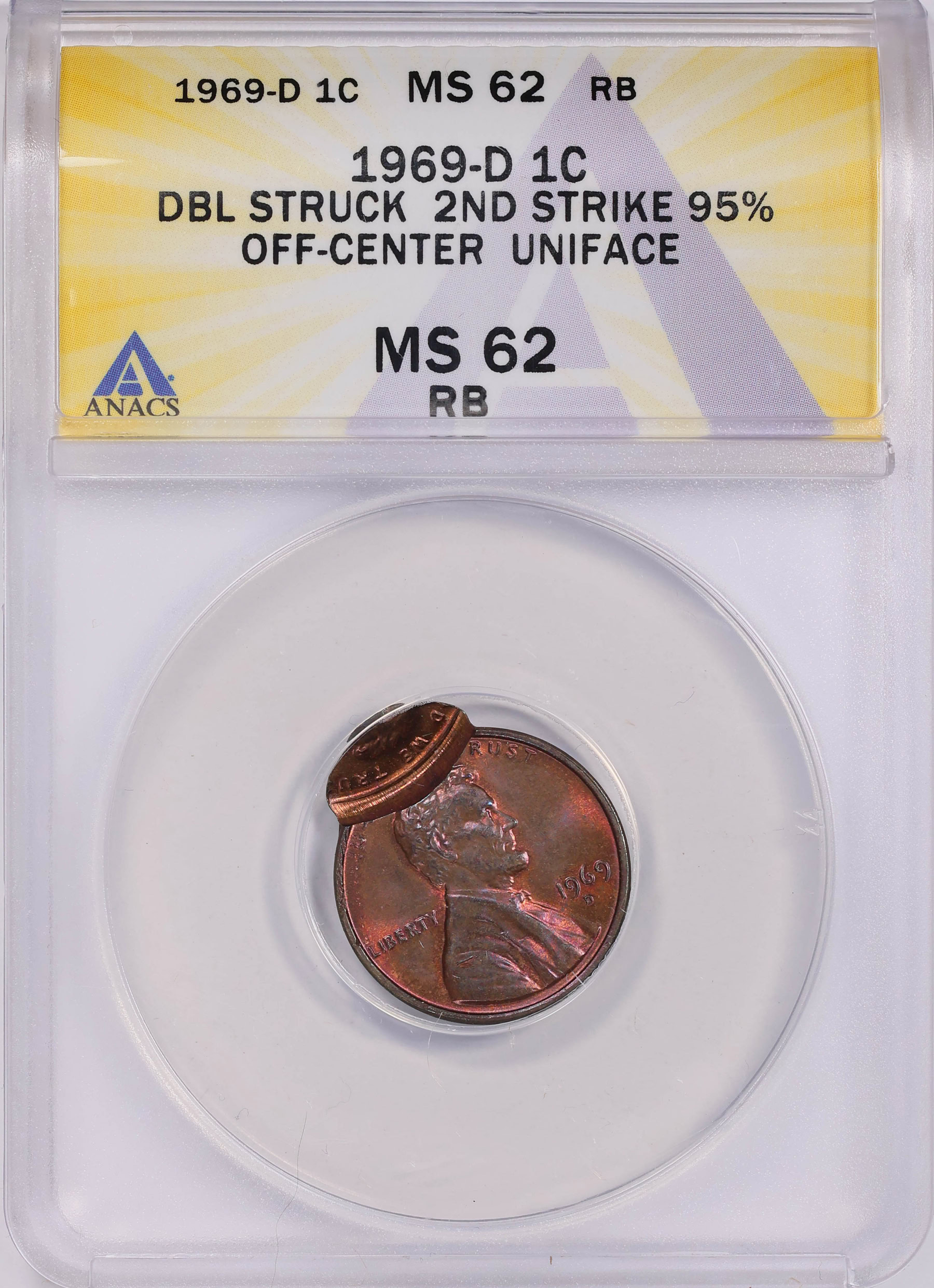 Mint Error 1969-D Lincoln Cent Double Struck Second Strike 95% Off ...