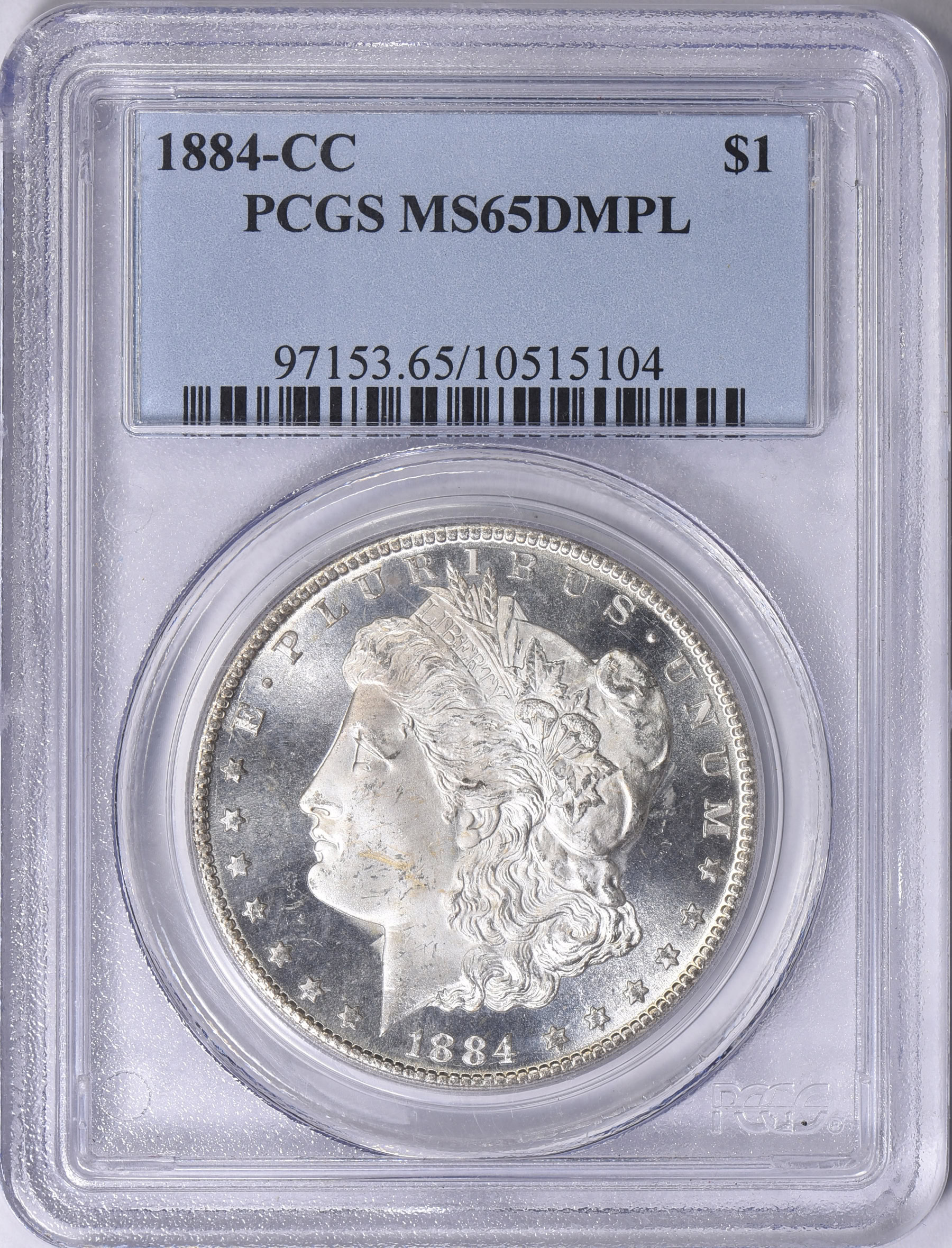 1884-CC Morgan Silver Dollar PCGS MS-65 DMPL (Item 1693045) | GreatCollections Coin Auctions