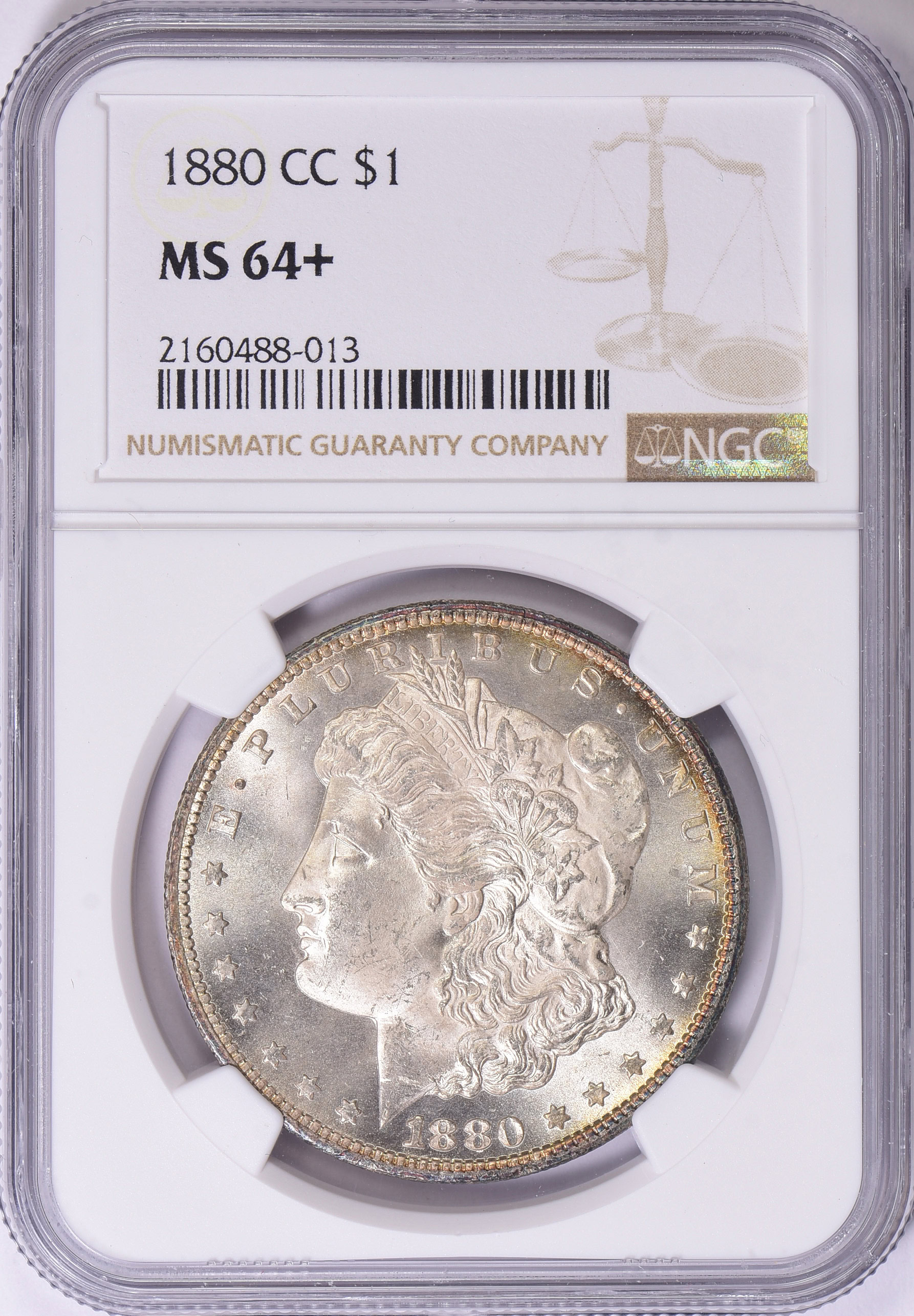 1880-CC Morgan Silver Dollar NGC MS-64+ (Item 1693286) | GreatCollections Coin Auctions