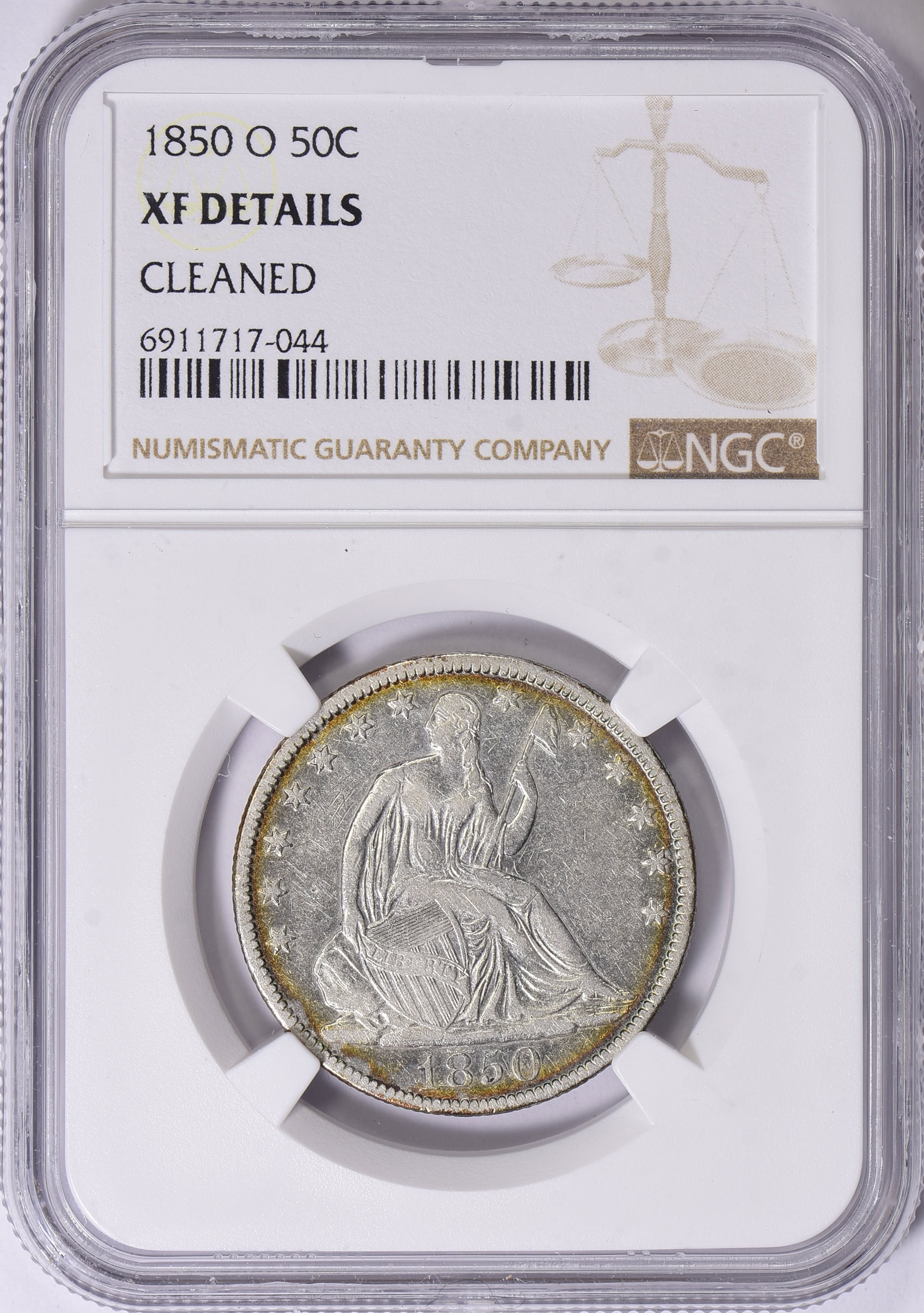 1850-O Seated Liberty Half Dollar NGC XF Details (Item 1693358 ...
