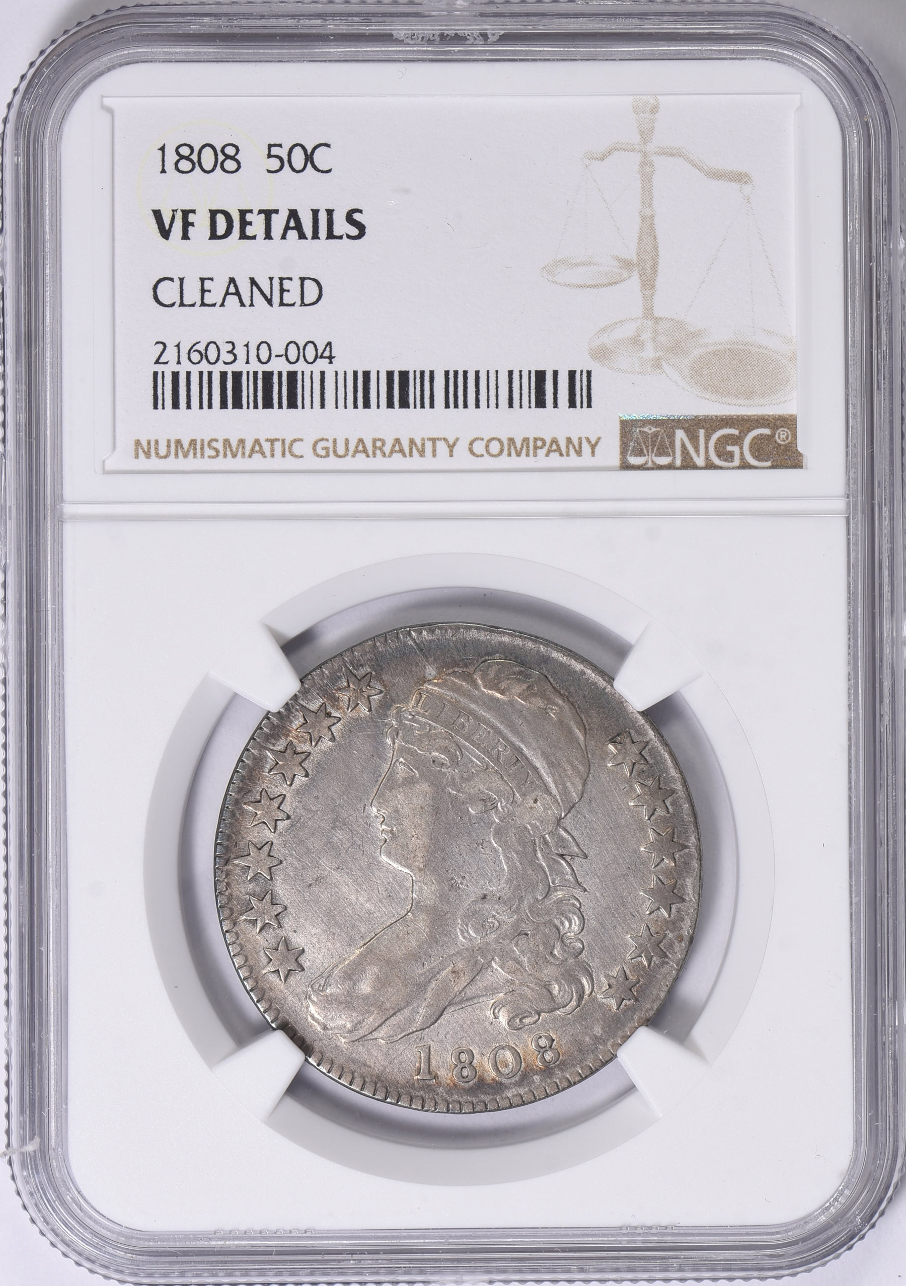 1808 Capped Bust Half Dollar NGC VF Details (Item 1693400 ...