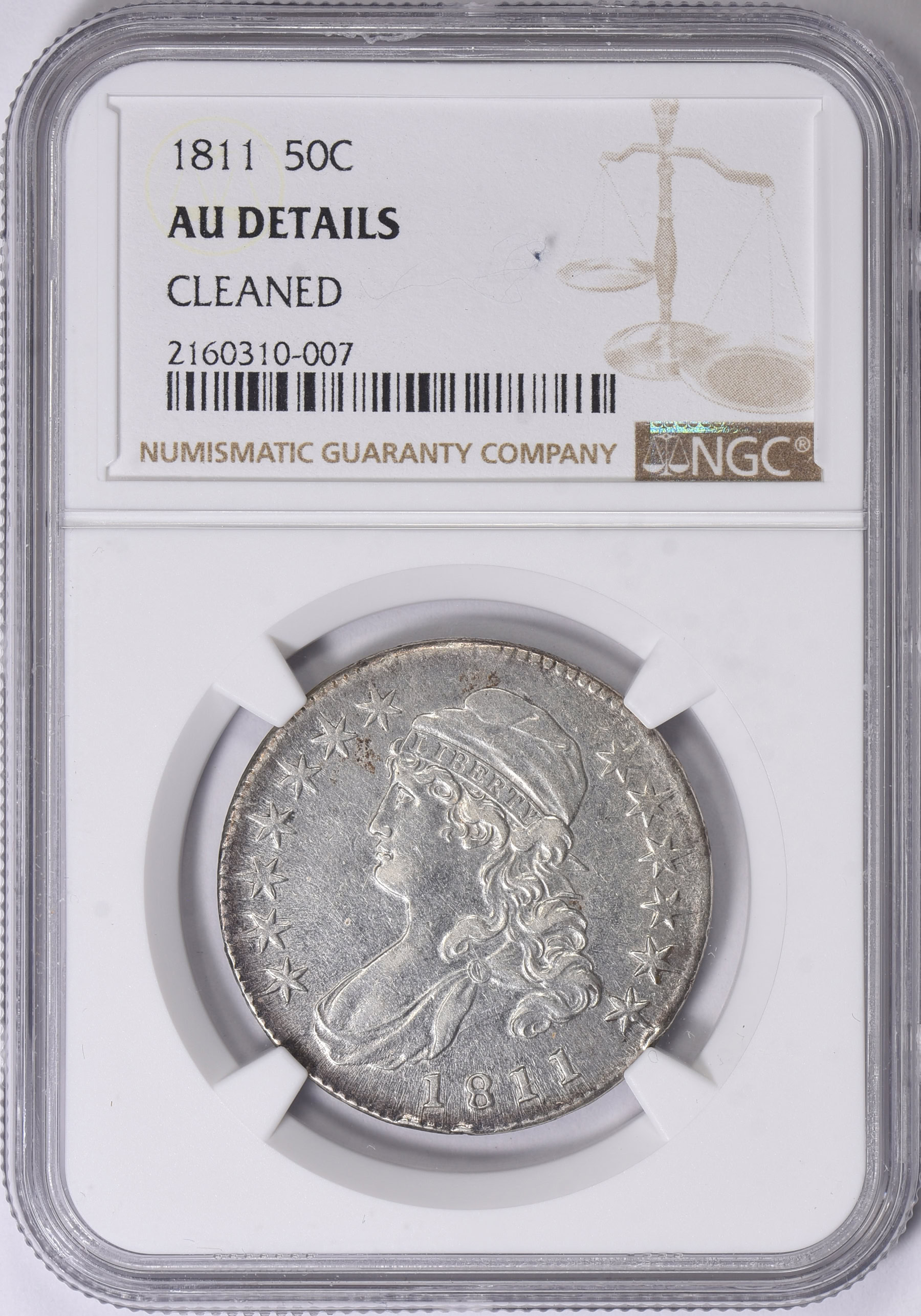 1811 Capped Bust Half Dollar NGC AU Details (Item 1693441 ...
