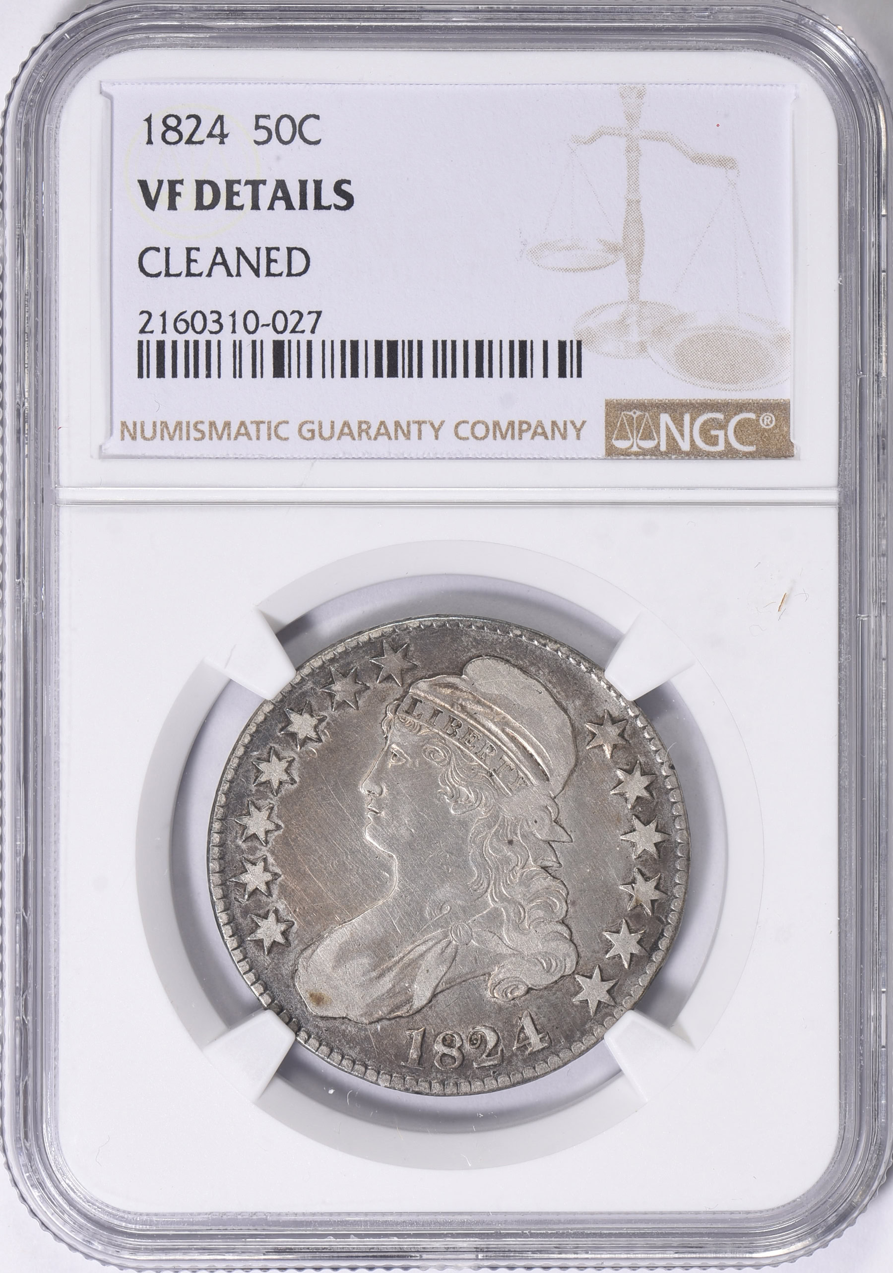 1824 Capped Bust Half Dollar NGC VF Details (Item 1693460 ...
