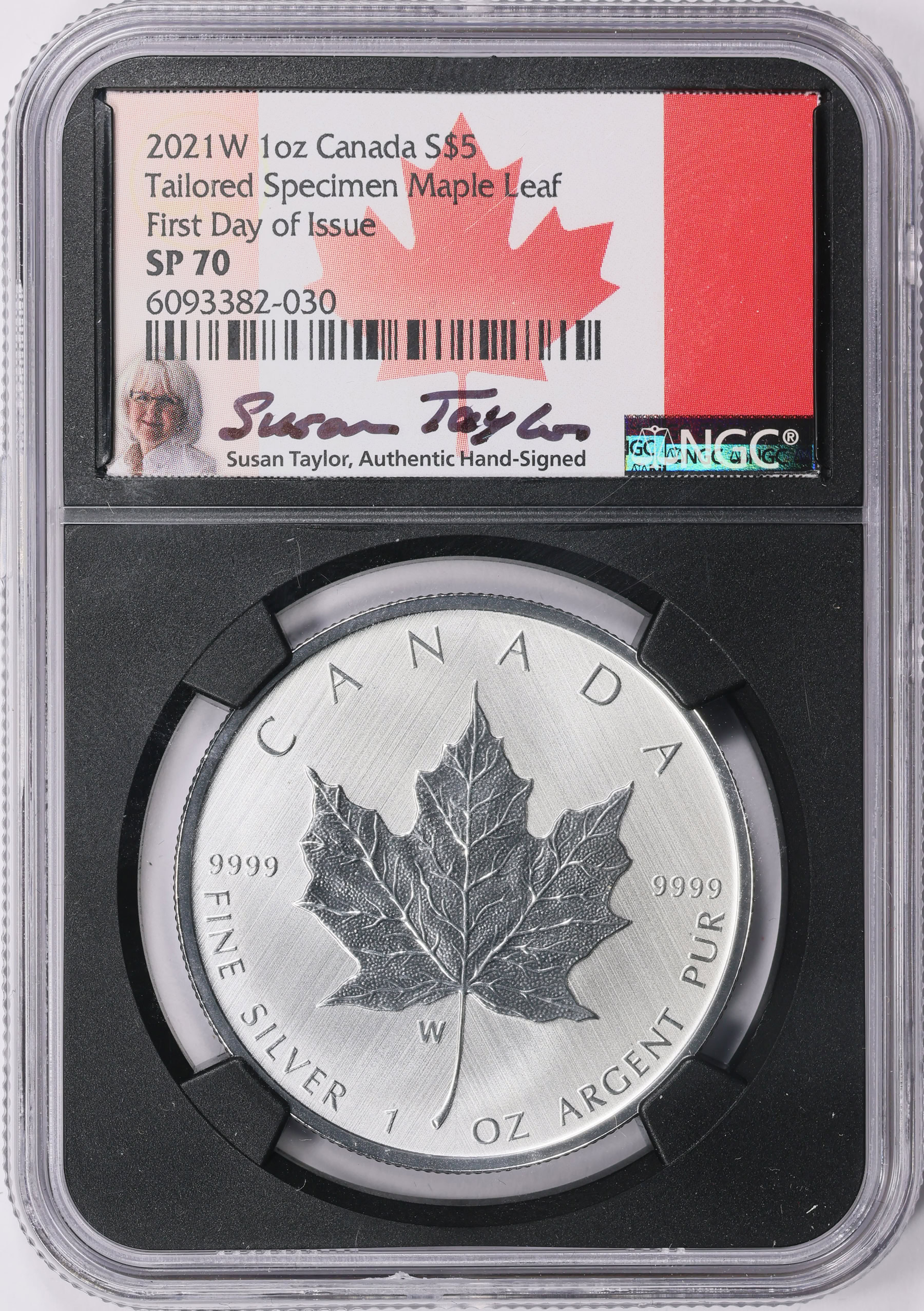 Canada 2021-W Silver $5 Maple Leaf Tailored Specimen KM-1601 First Day ...