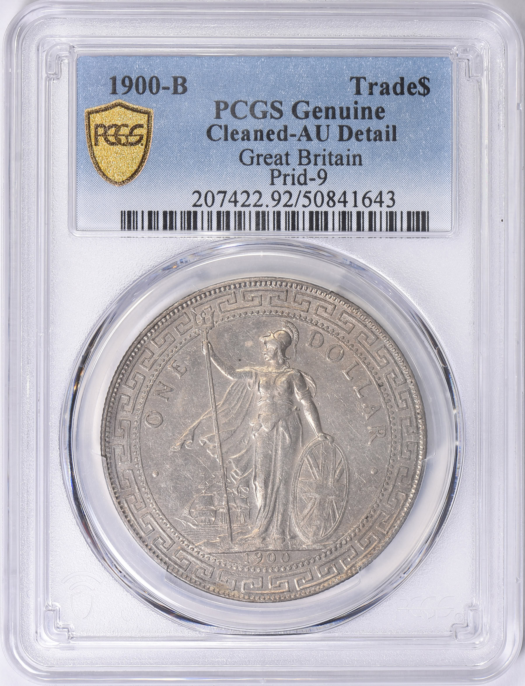 Great Britain 1900-B Silver Trade Dollar , KM-T5 PCGS Genuine AU ...