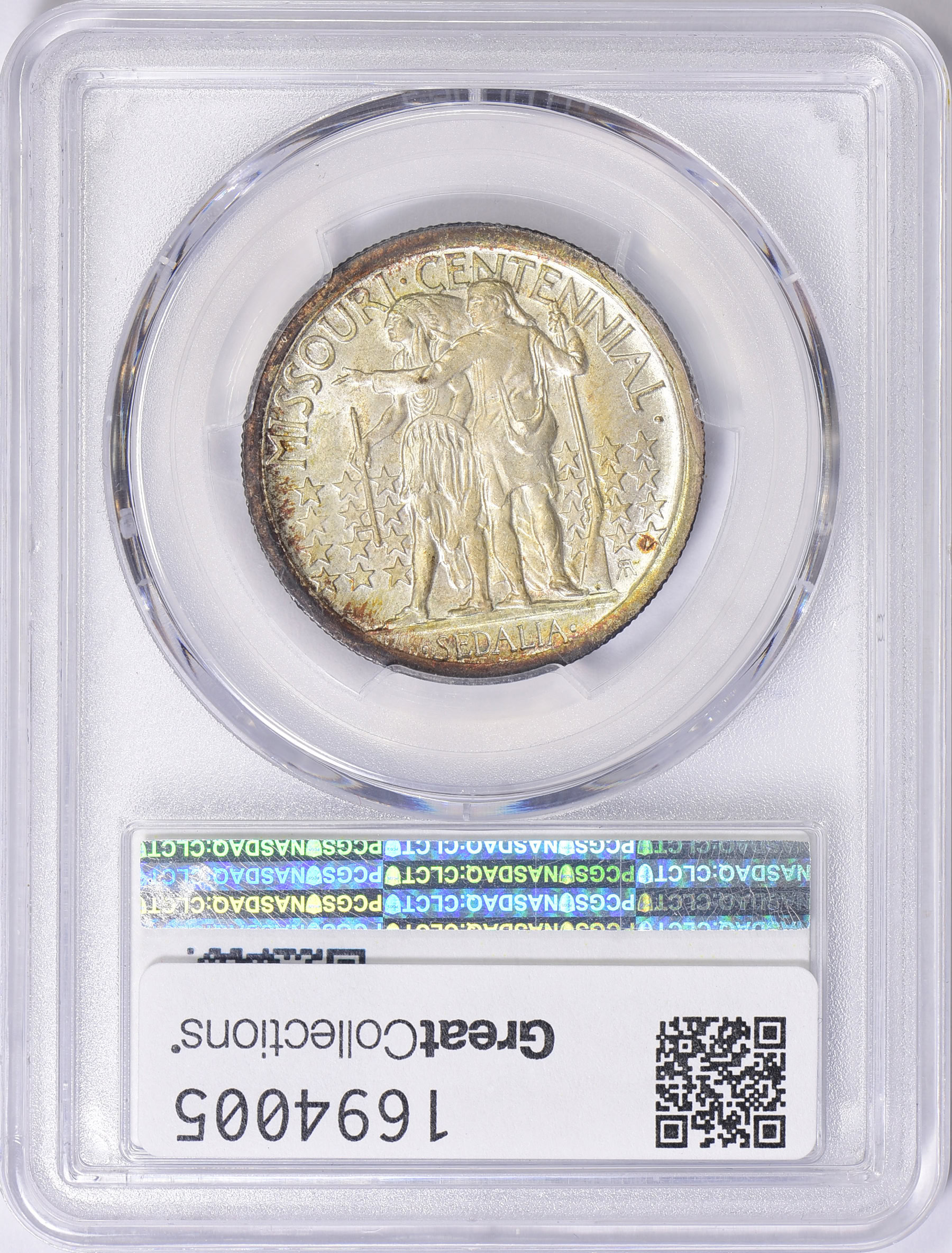 1921 Missouri Centennial Half Dollar 2x4 PCGS MS-66+ (Toned) (San Diego ...