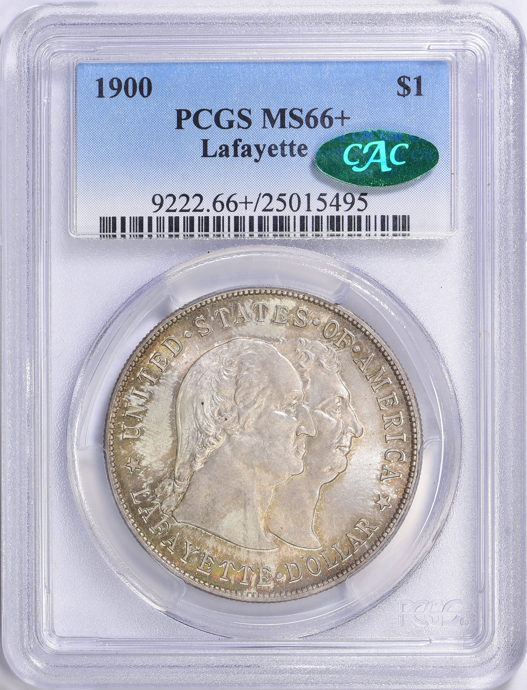1900 Lafayette Dollar PCGS MS-66+ (CAC Green) (Toned) (Item 1694006 ...