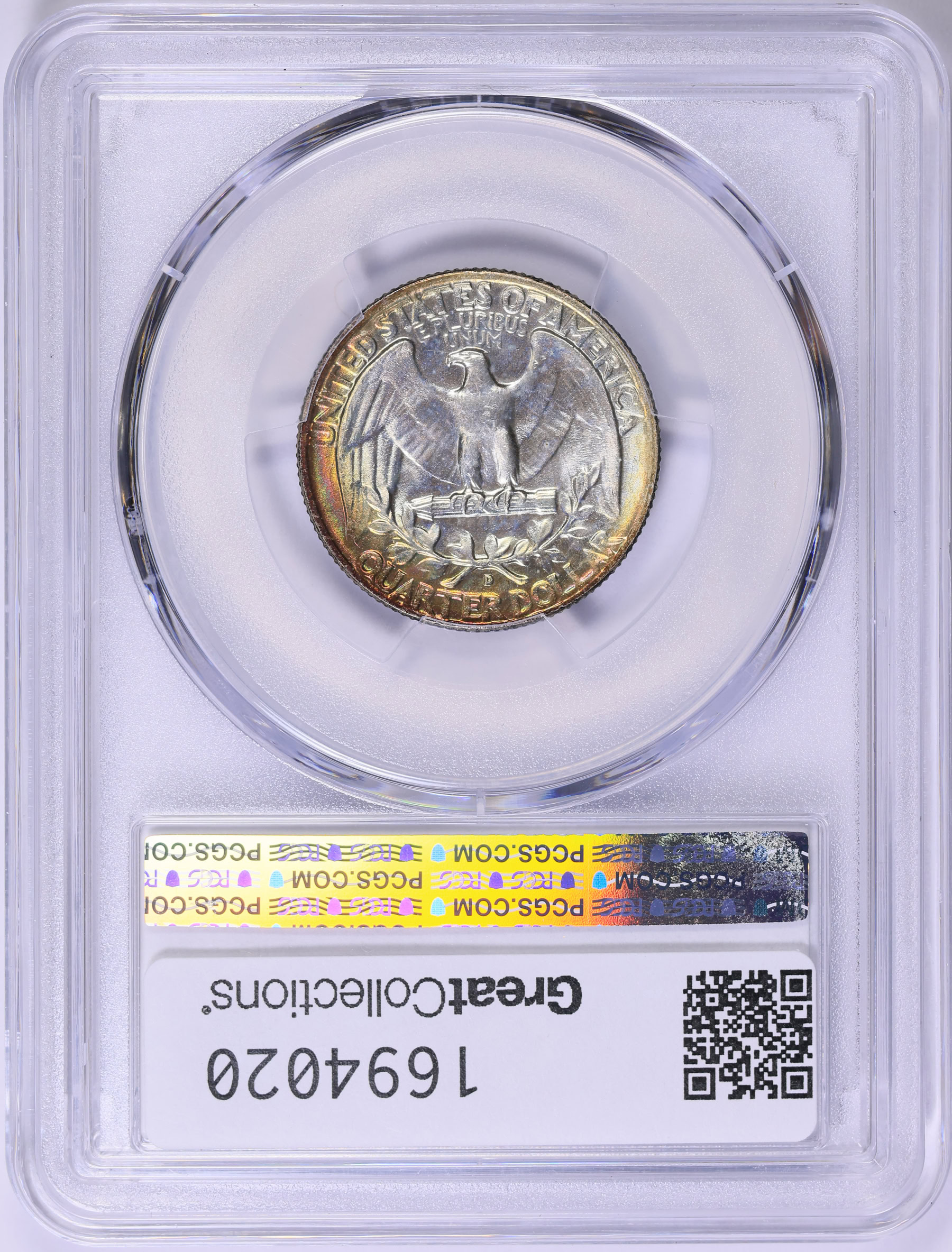 1954-D Washington Quarter PCGS MS-67+ (Toned) (Item 1694020) | GreatCollections Coin Auctions