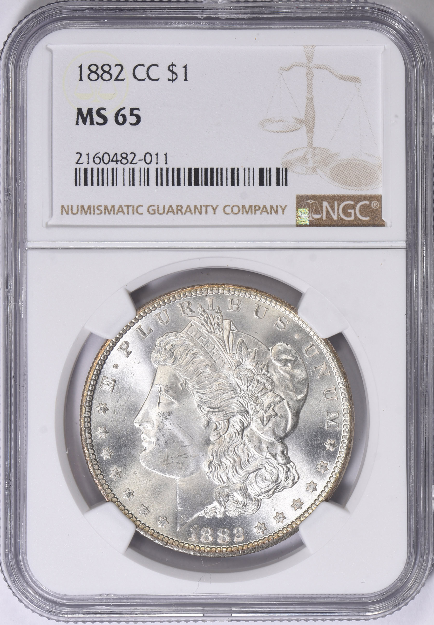 1882-CC Morgan Silver Dollar NGC MS-65 (Item 1694366) | GreatCollections Coin Auctions