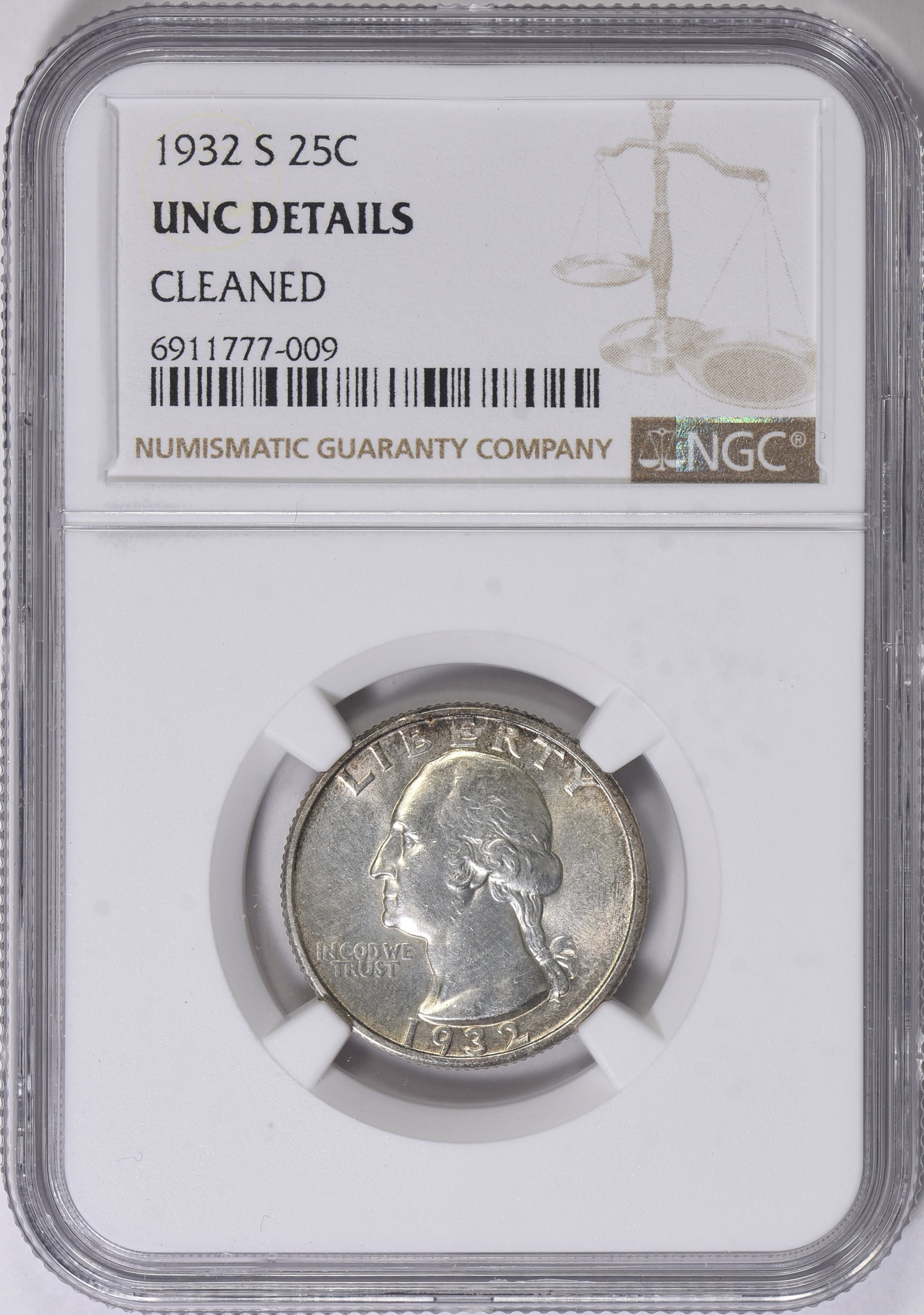 1932-S Washington Quarter NGC Unc Details (Item 1694388) | GreatCollections Coin Auctions