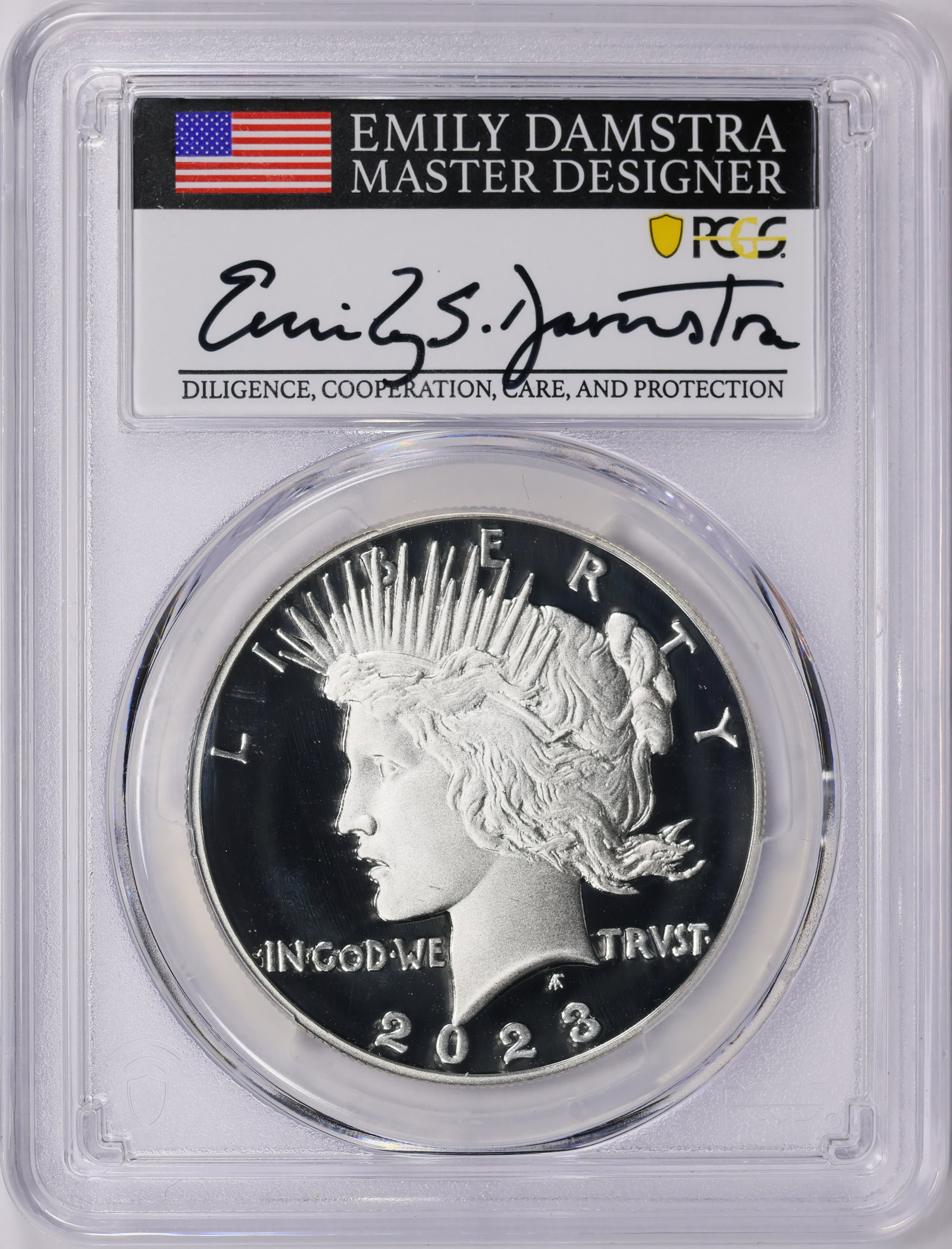 2023-S Peace Silver Dollar Advanced Release PCGS Proof-70 DCAM (Emily ...