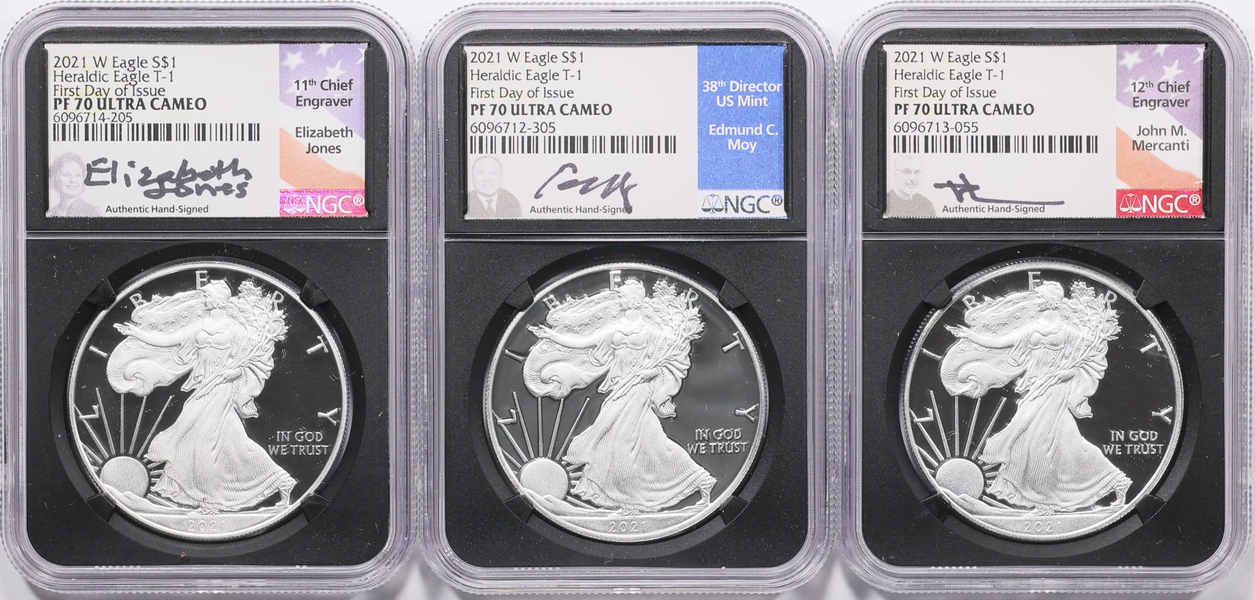 2021-W $1 Silver Eagle Type 1 First Day of Issue NGC Proof-70 UC (Jones ...