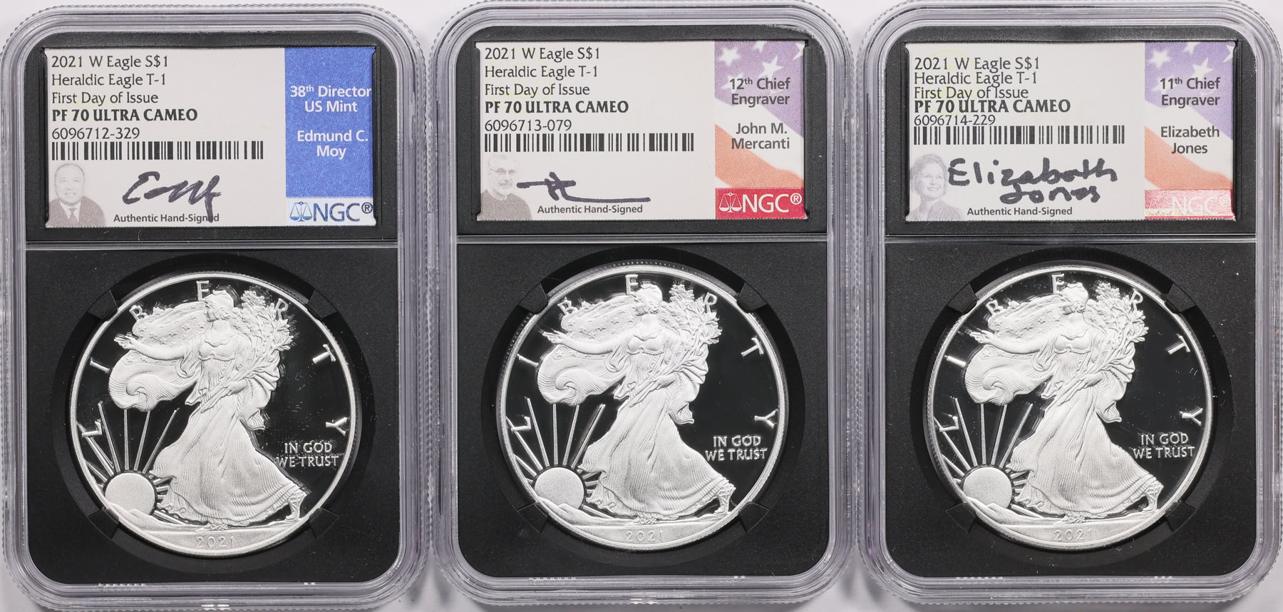 2021-W $1 Silver Eagle Type 1 First Day of Issue NGC Proof-70 UC (Jones ...