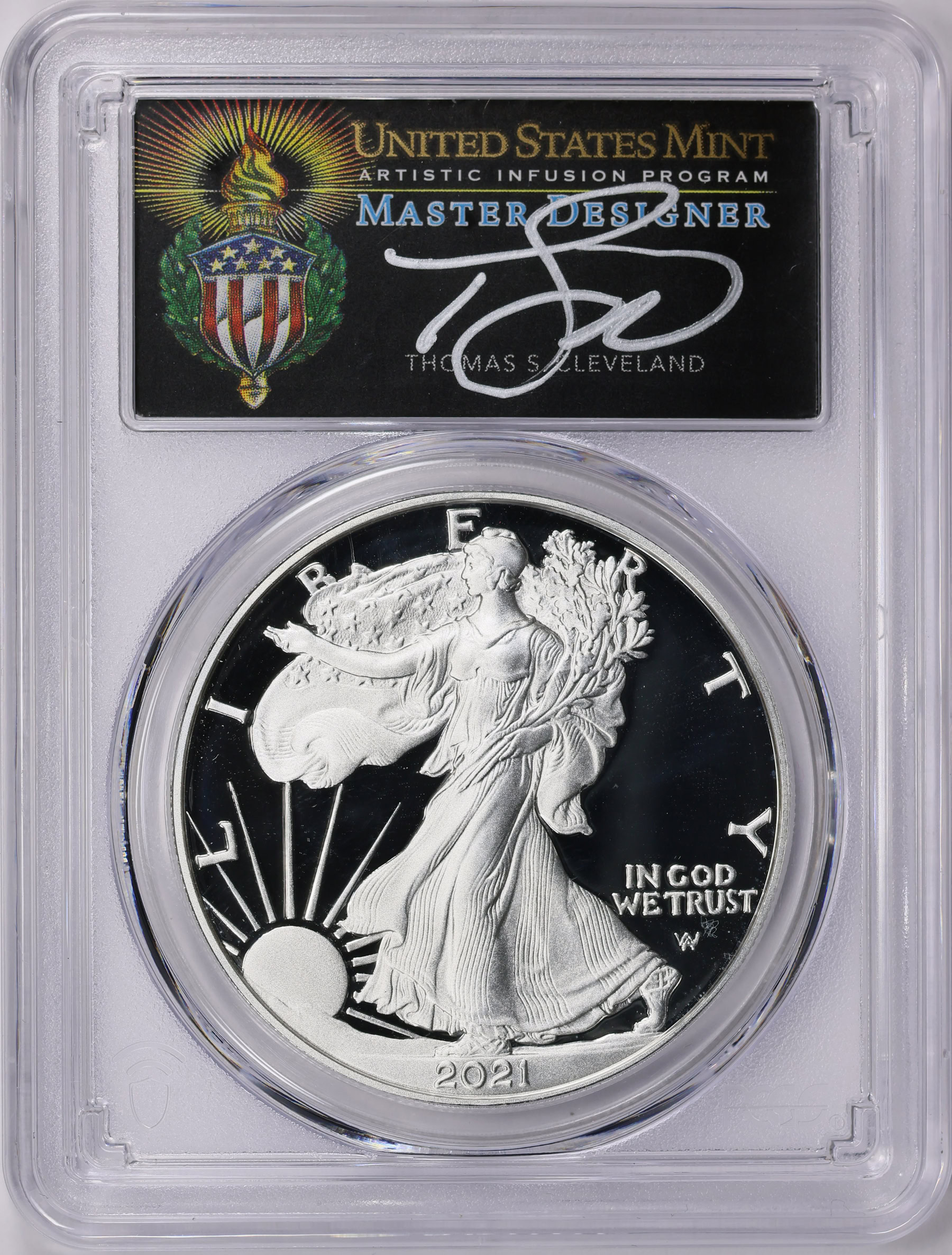 2021-S $1 Silver Eagle Type 2 First Day of Issue PCGS Proof-70 DCAM ...