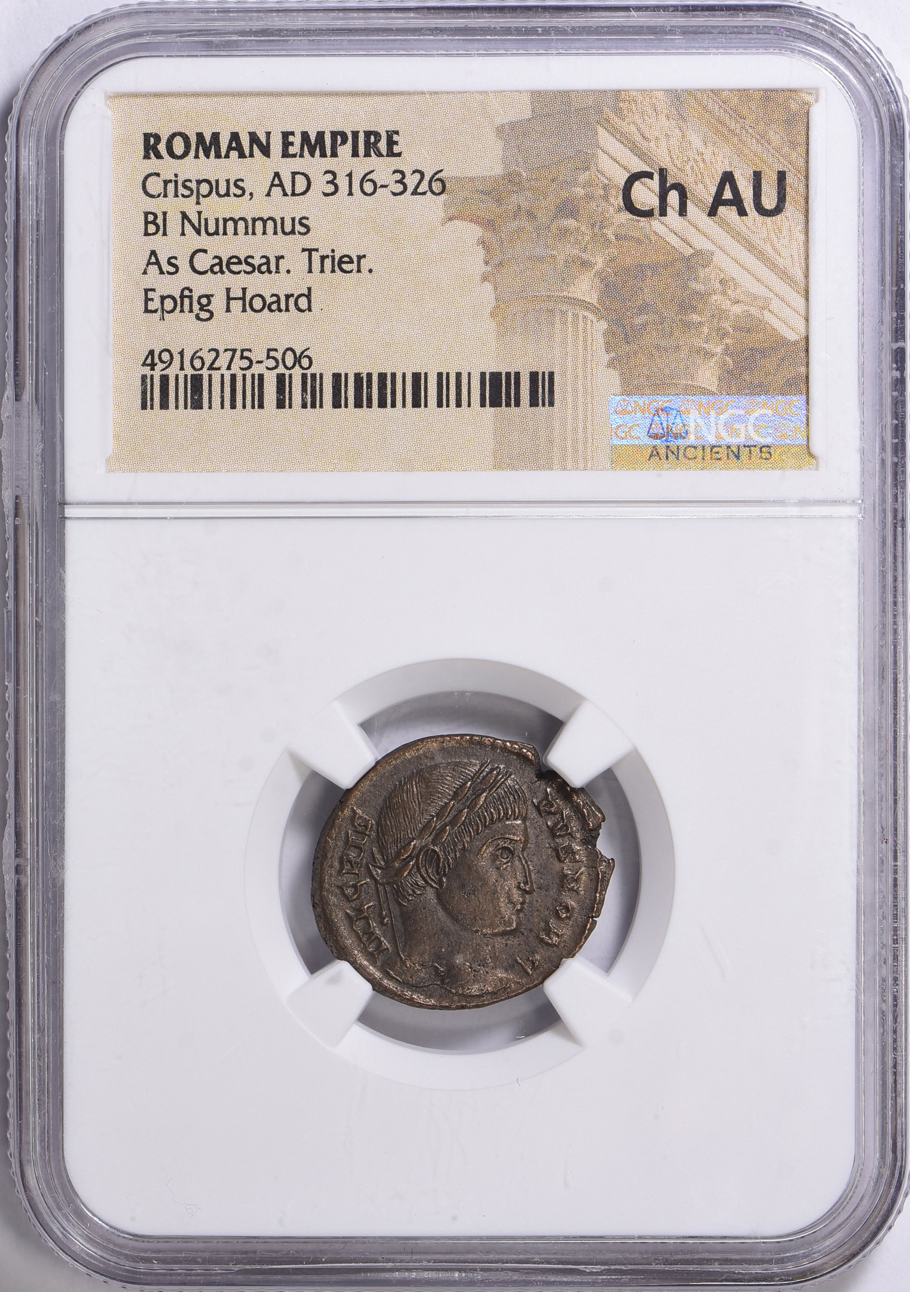 Ancient Roman Empire, Crispus as Caesar (A.D. 316-326) BI Nummus ...