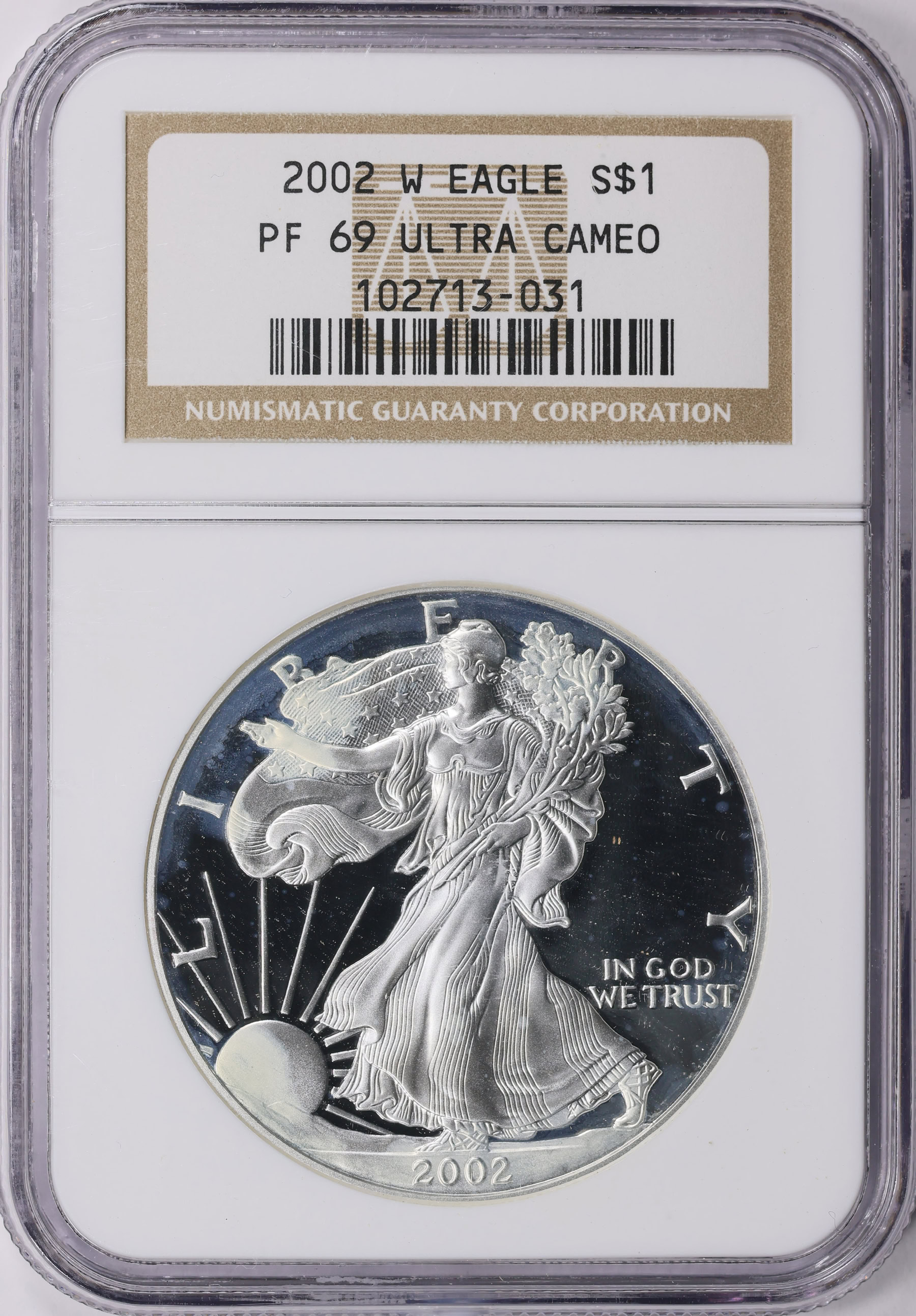 2002-W $1 Silver Eagle NGC Proof-69 UC (Item 1694909 ...