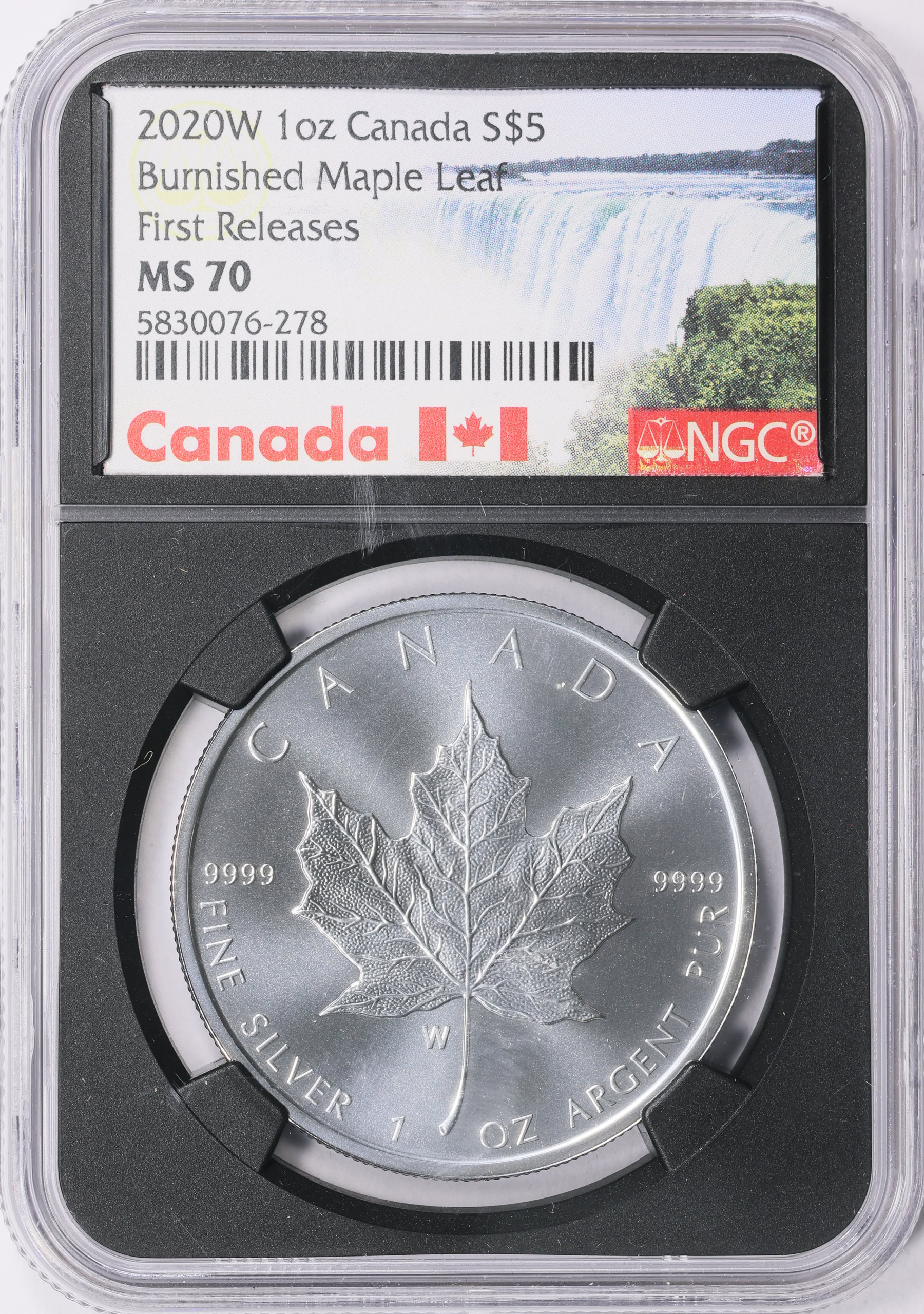 Canada 2020-W Silver $5 Maple Leaf Burnished KM-1601 First Releases NGC ...