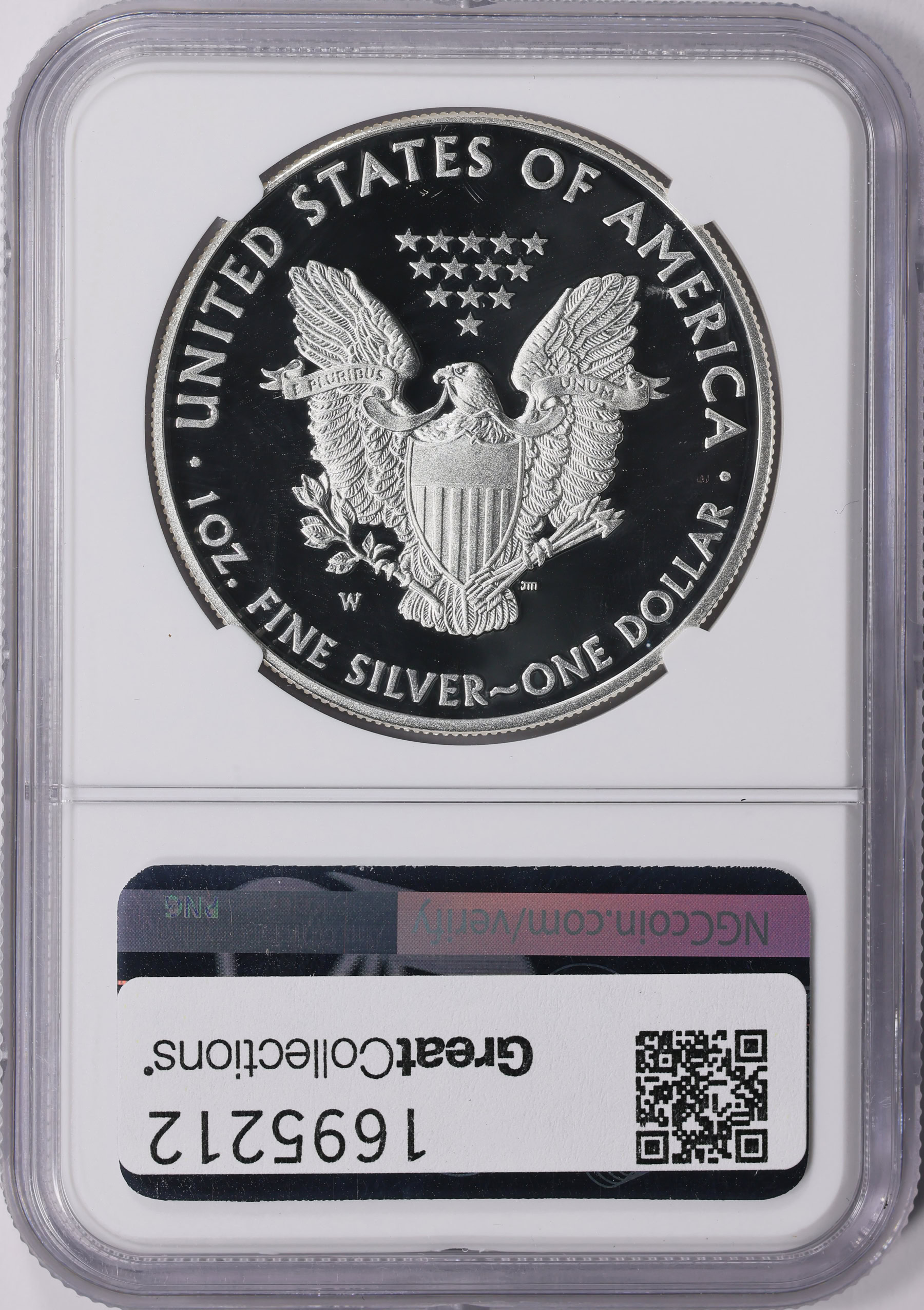 2015-W $1 Silver Eagle From the Congratulations Set NGC Proof-70 UC (Mercanti Signed Label ...