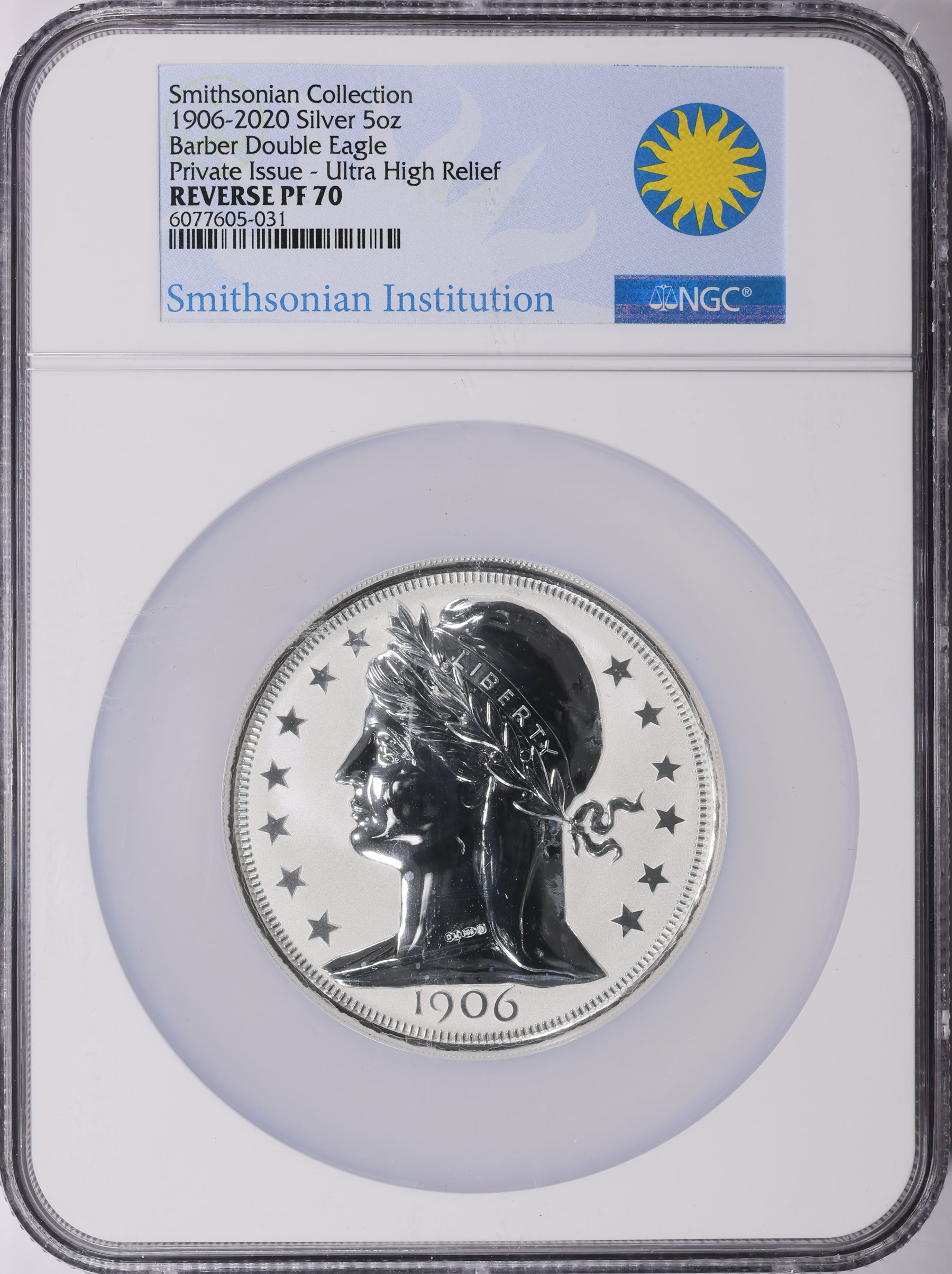 Pattern 1906-2020 Silver 5 oz. Barber Double Eagle Private Issue ...