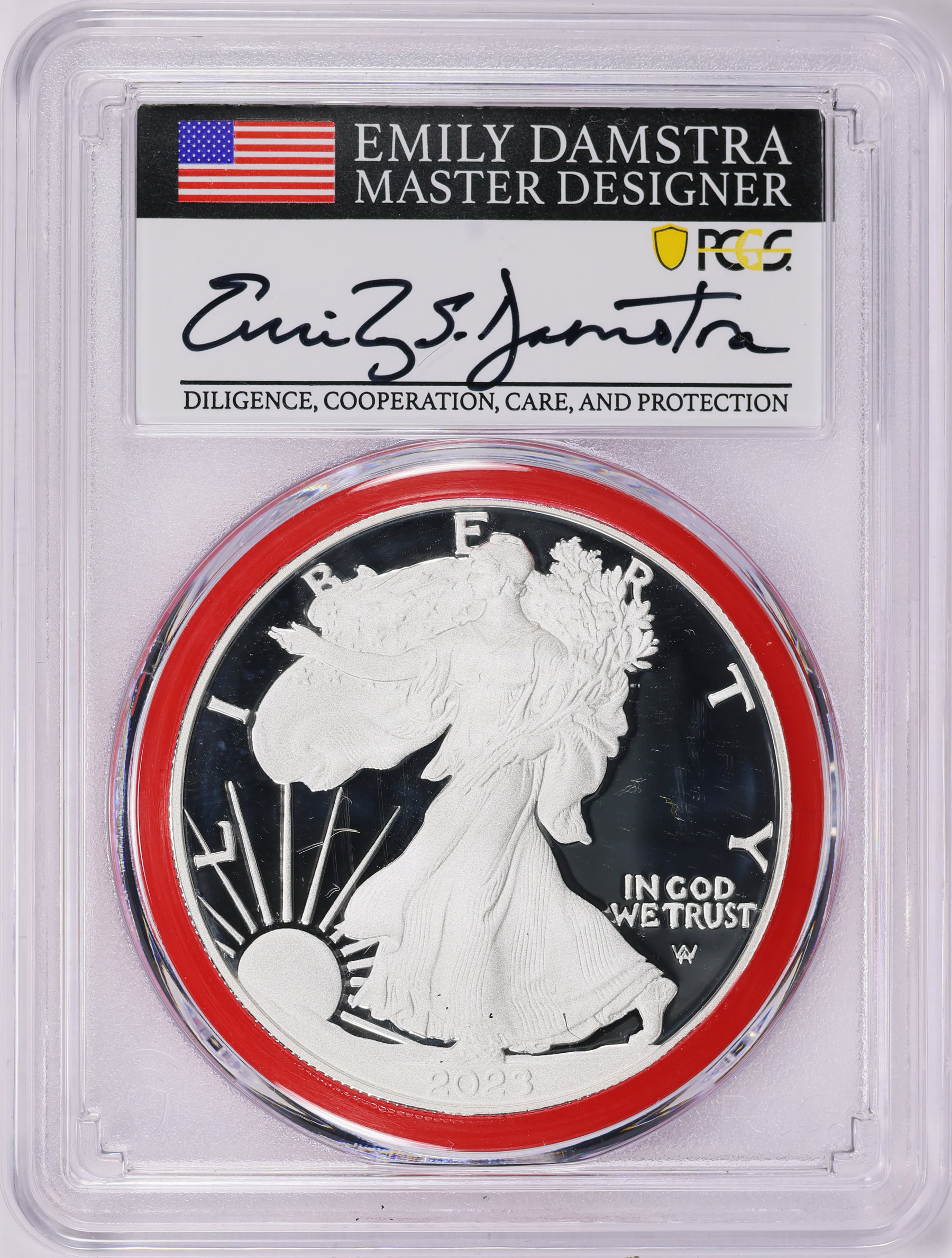 2023-S $1 Silver Eagle Advanced Release PCGS Proof-70 DCAM (Emily ...
