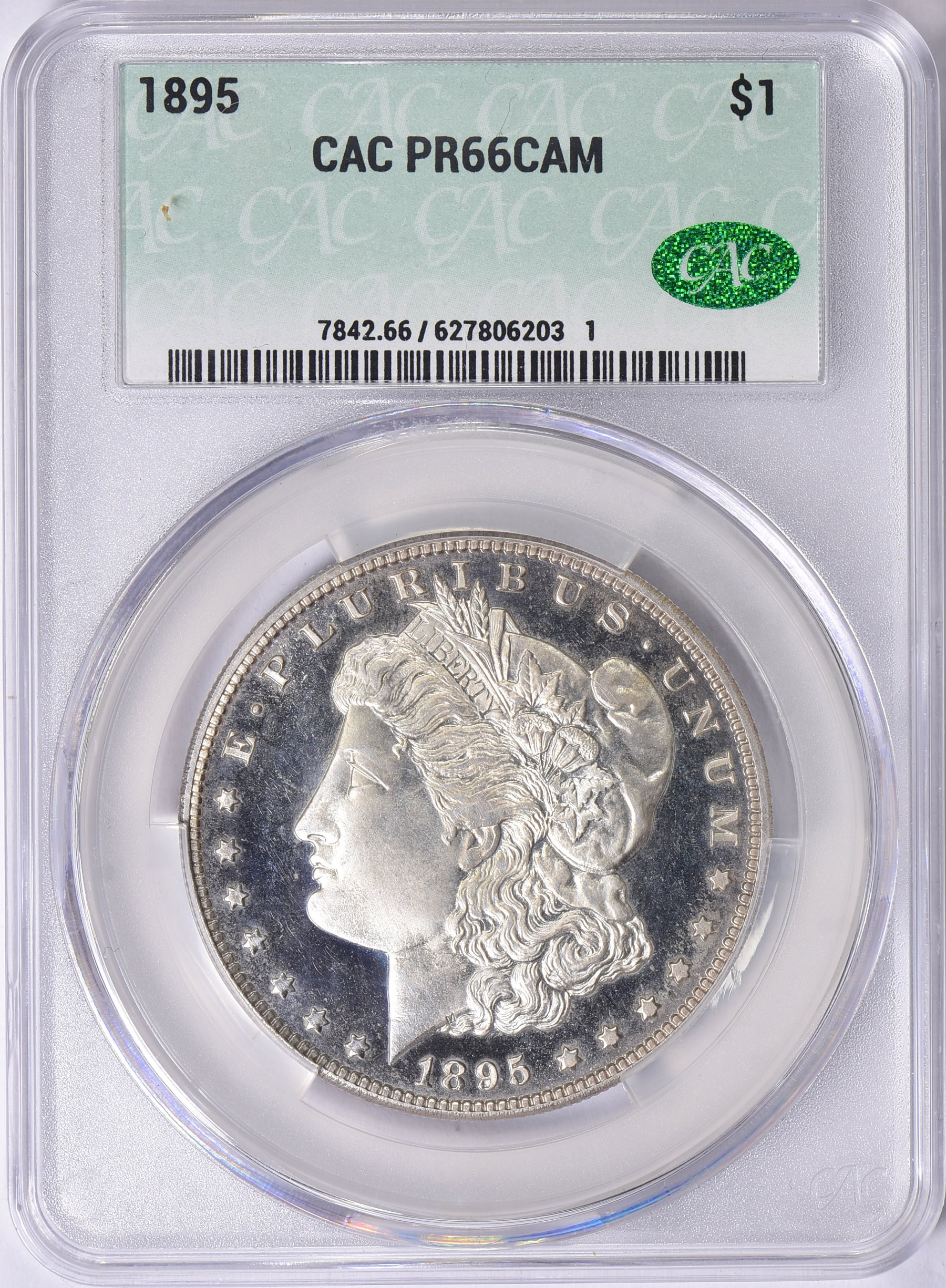 1895 Morgan Silver Dollar CACG Proof-66 CAMEO (Toned) (Item 1695397 ...